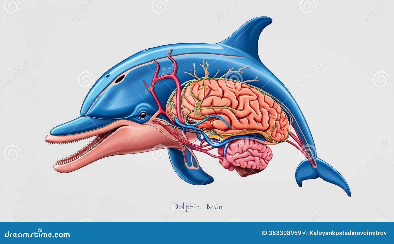 Dolphin Anatomy: A Detailed 3D Model Of Echolocation Organ In ...
