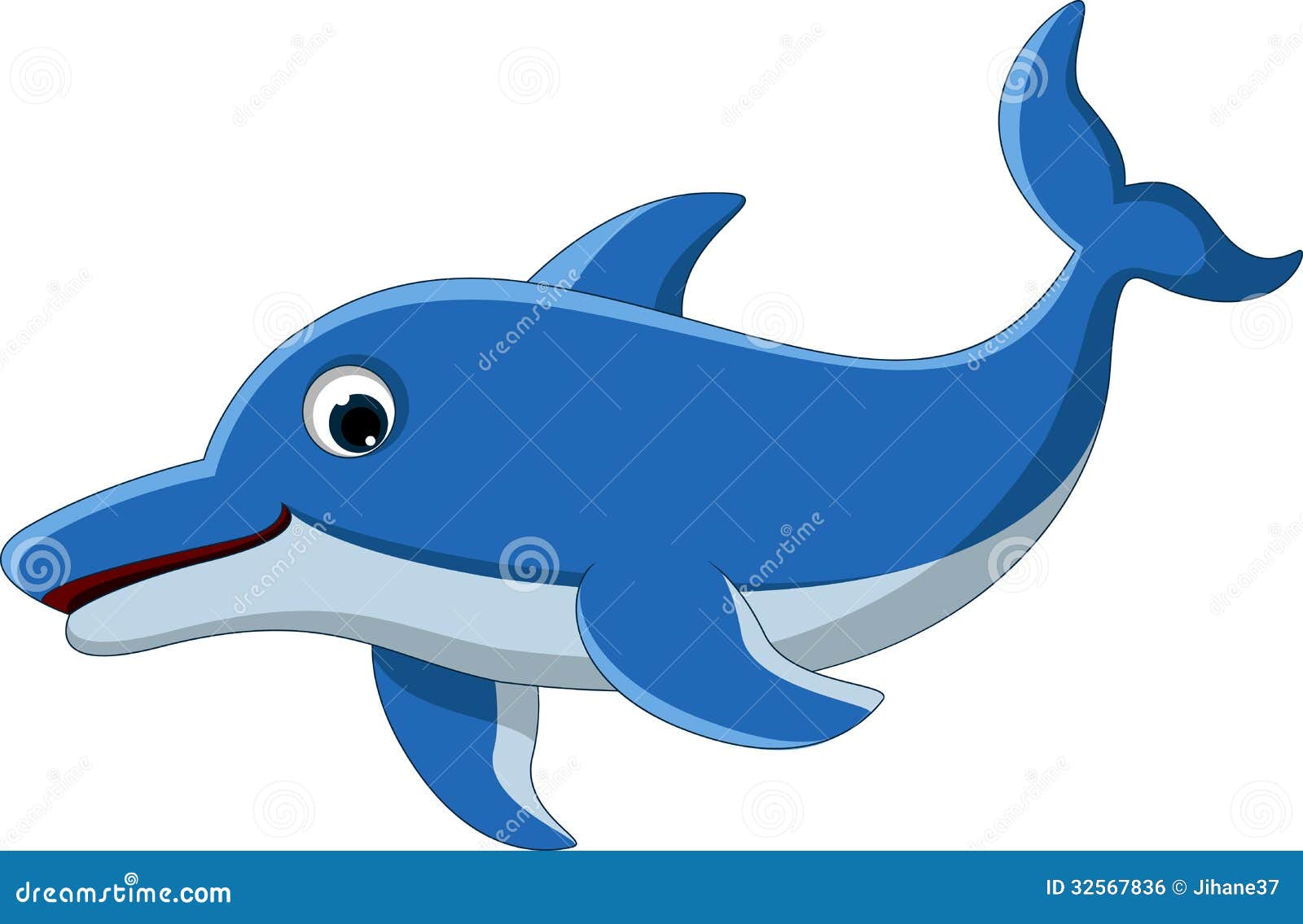 Dolphin Cartoon for You Design Stock Illustration - Illustration of ...