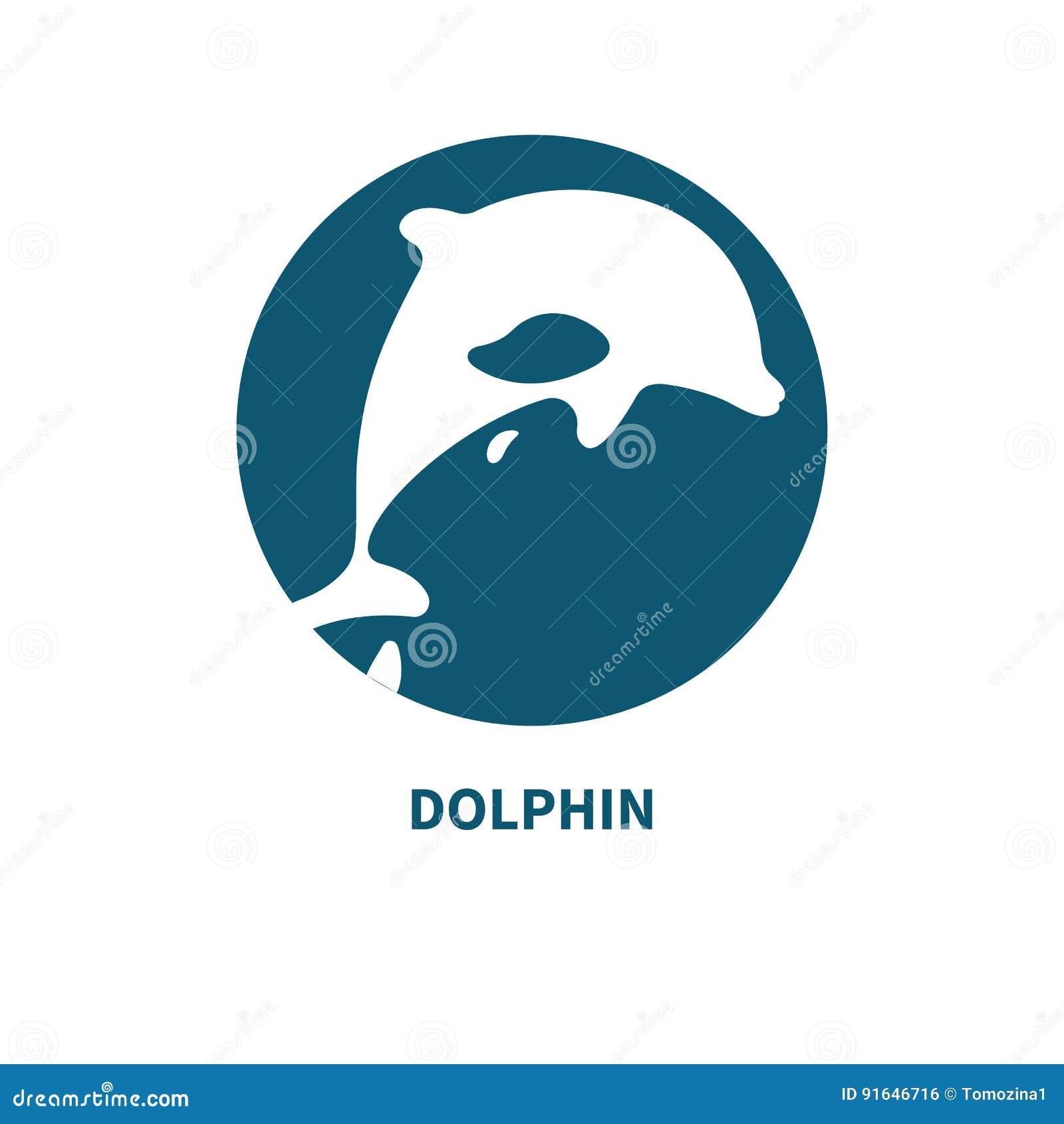 Dolphin Circle Silhouette, Dolphin Poster, Dolphin Vector, Dolphin ...