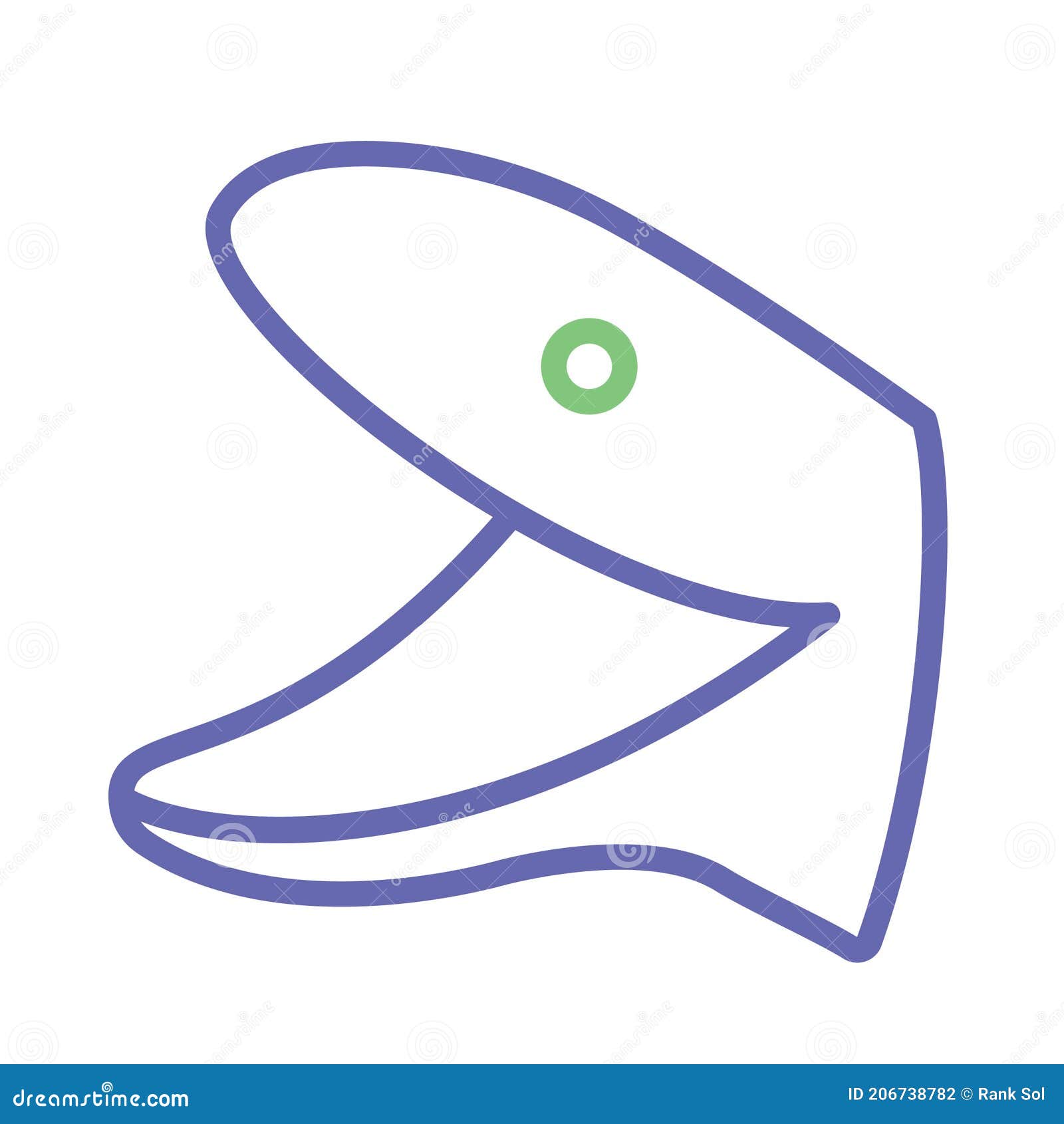 Dolphin Face Isolated Vector Icon that Can Be Easily Modified or Edited ...
