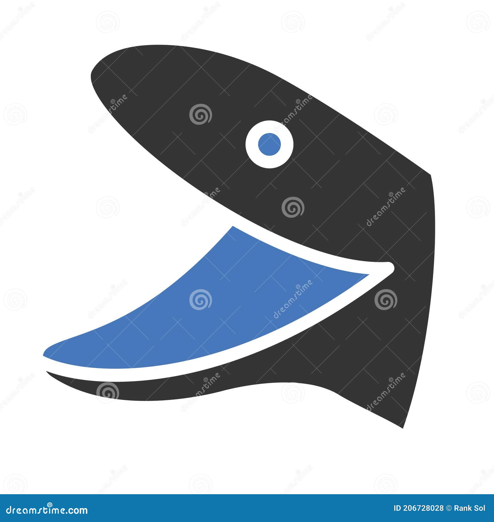 Dolphin Face Isolated Vector Icon that Can Be Easily Modified or Edited ...