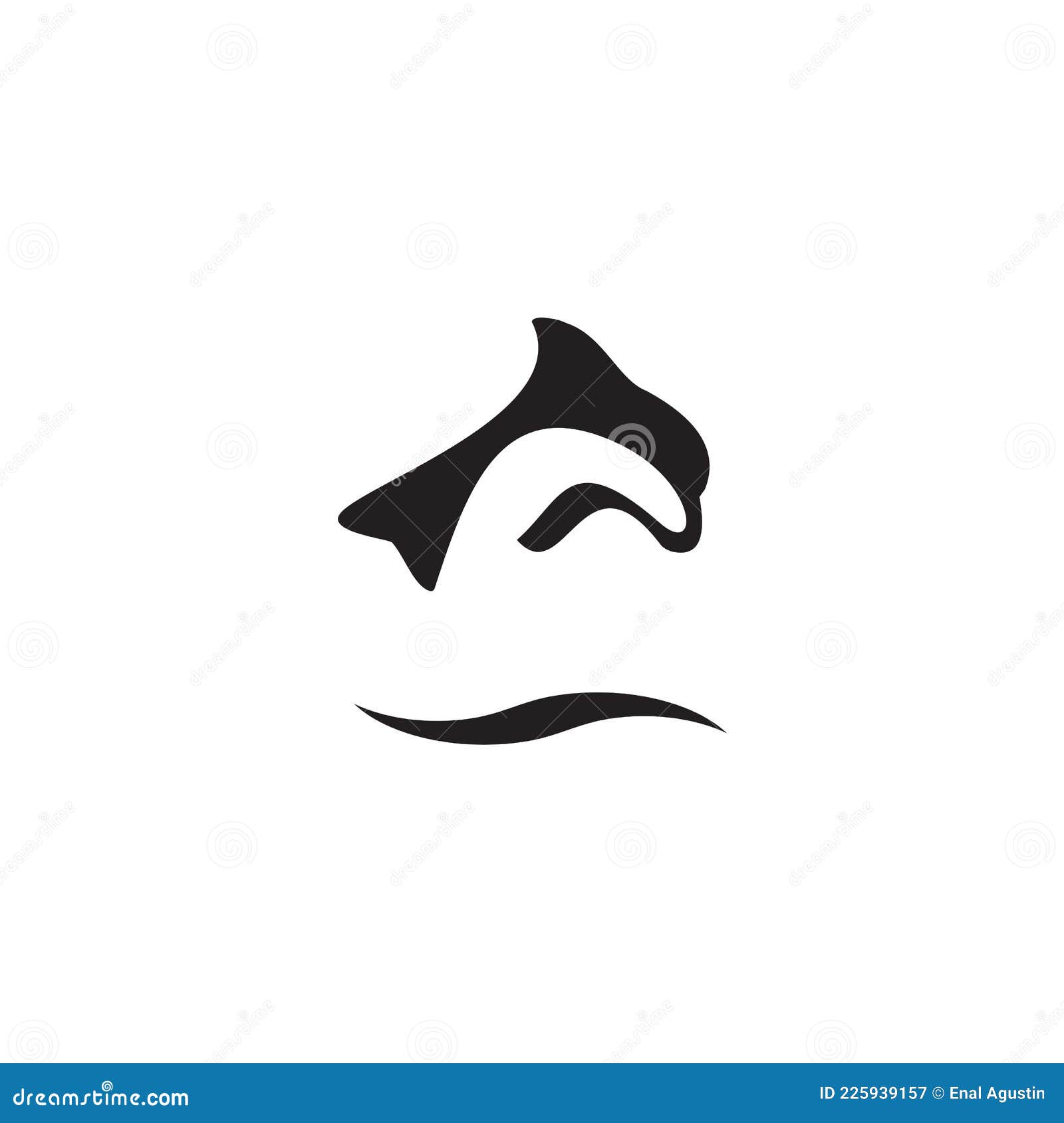 Dolphin Fish Icon Logo Design Template Stock Vector - Illustration of ...
