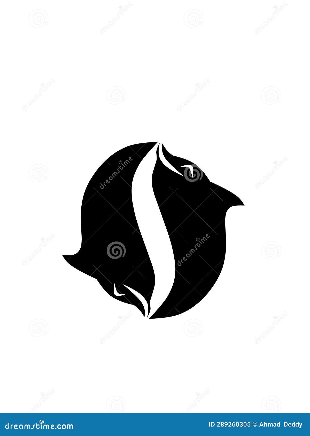 Dolphin Fish Logo Design that Forms Coffee Beans Stock Illustration ...