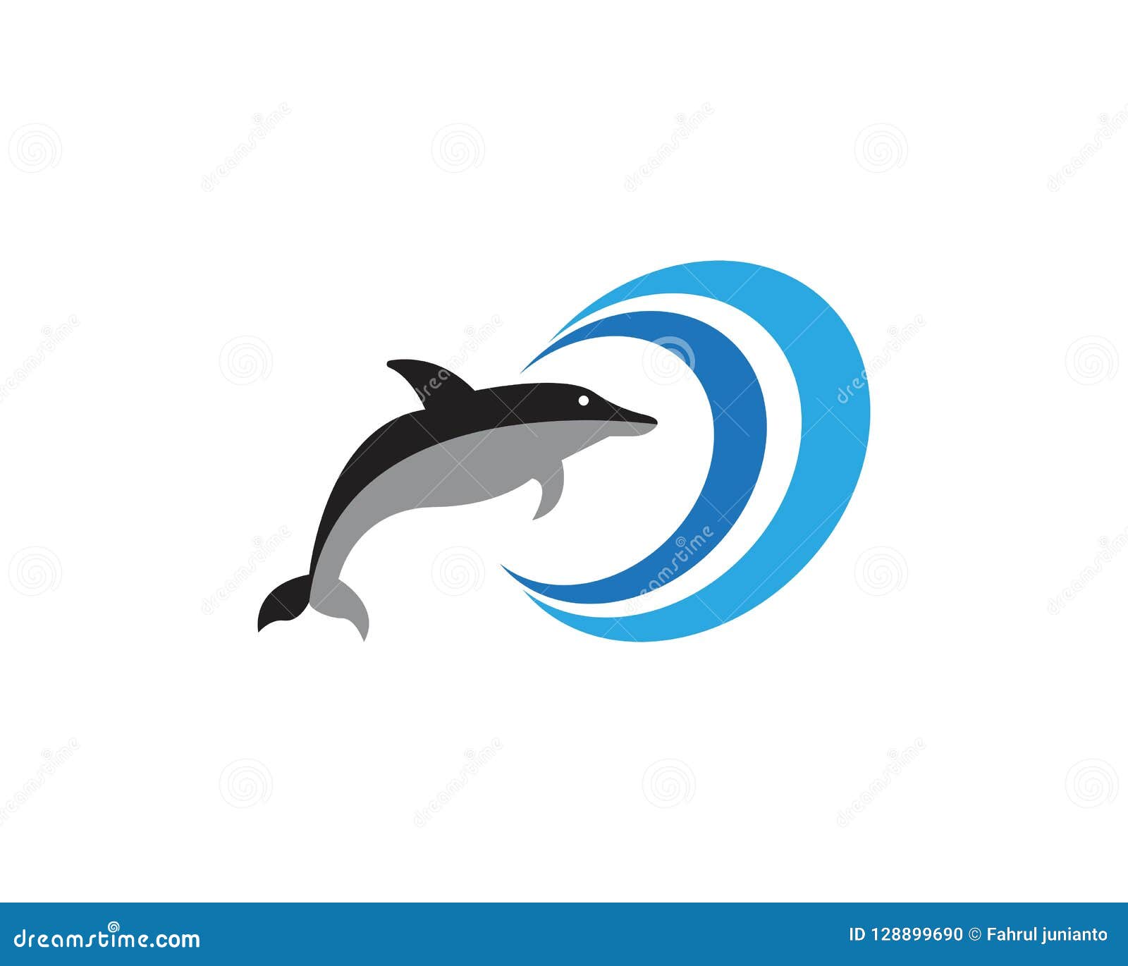 Dolphin Fish Logo Vector Template Stock Vector - Illustration of white ...