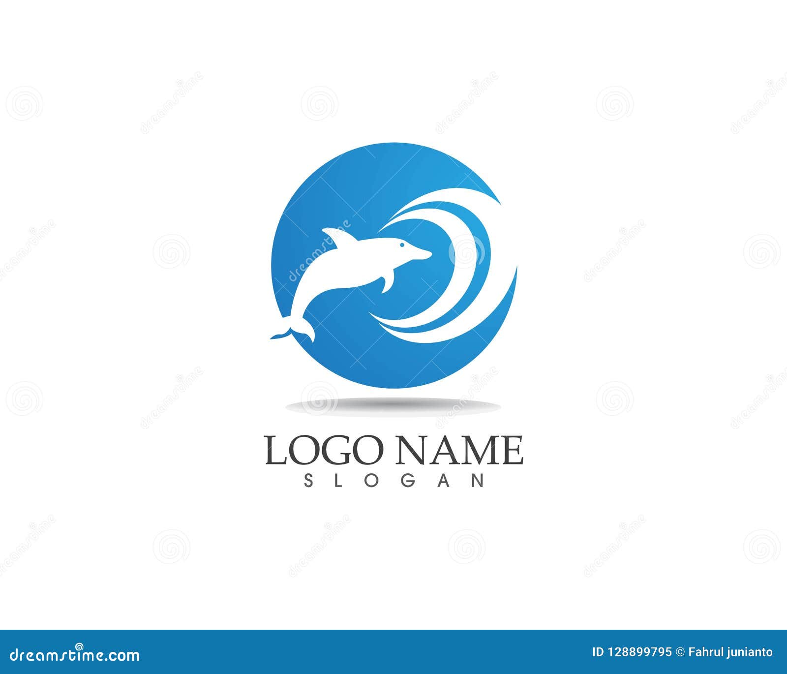 Dolphin Fish Logo Vector Template Stock Vector - Illustration of ...