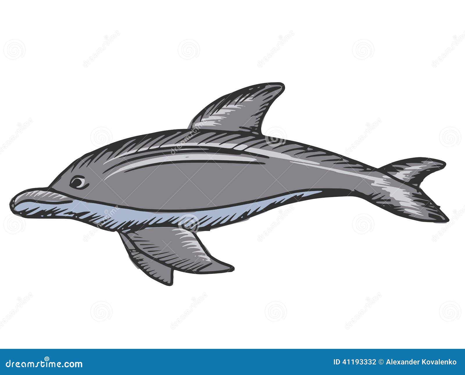 Dolphin stock vector. Illustration of nature, animal - 41193332