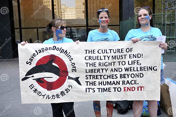 Dolphin hunting protest. editorial photo. Image of kill - 26393131