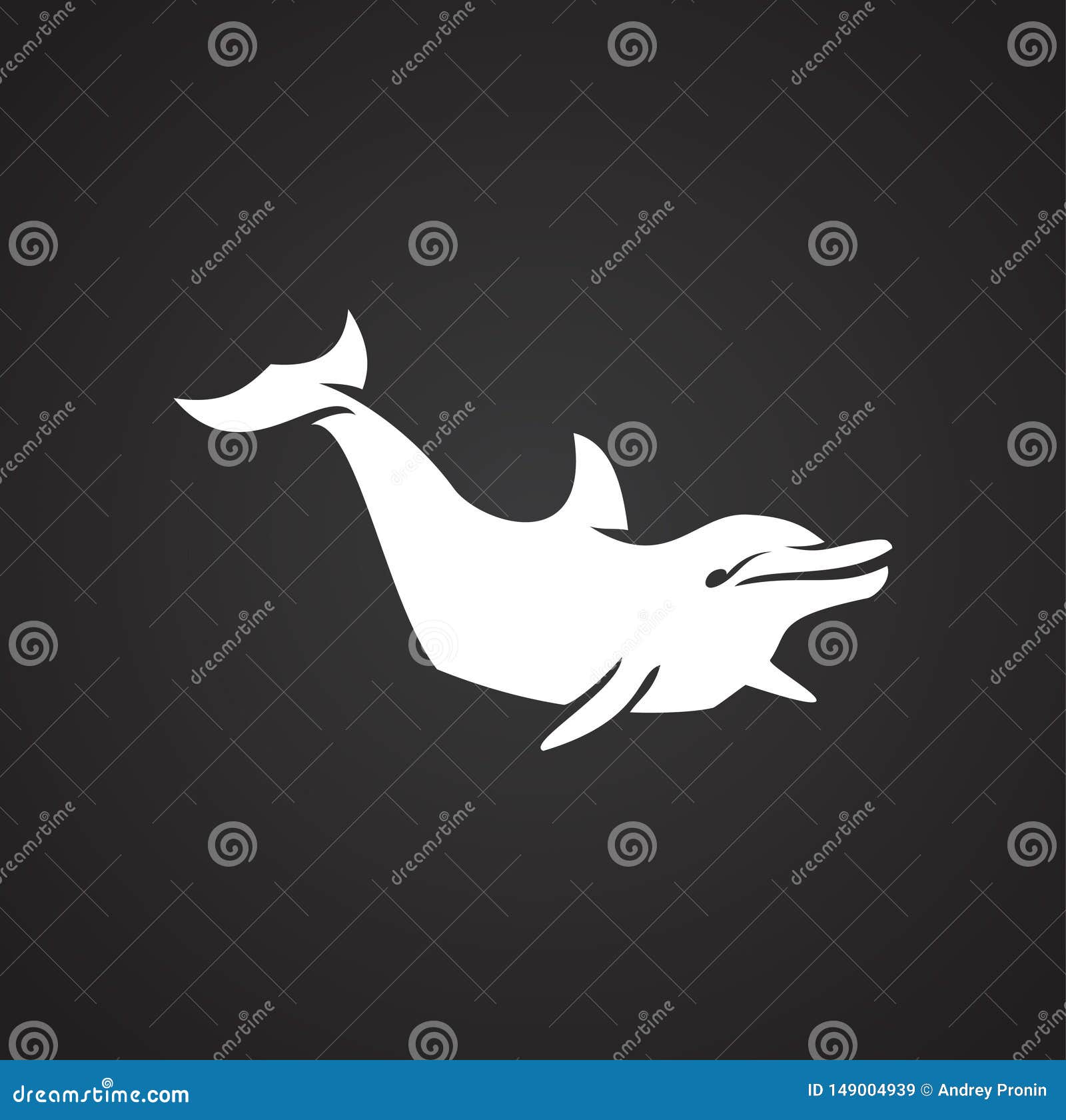 Dolphin Icon on Background for Graphic and Web Design. Simple ...