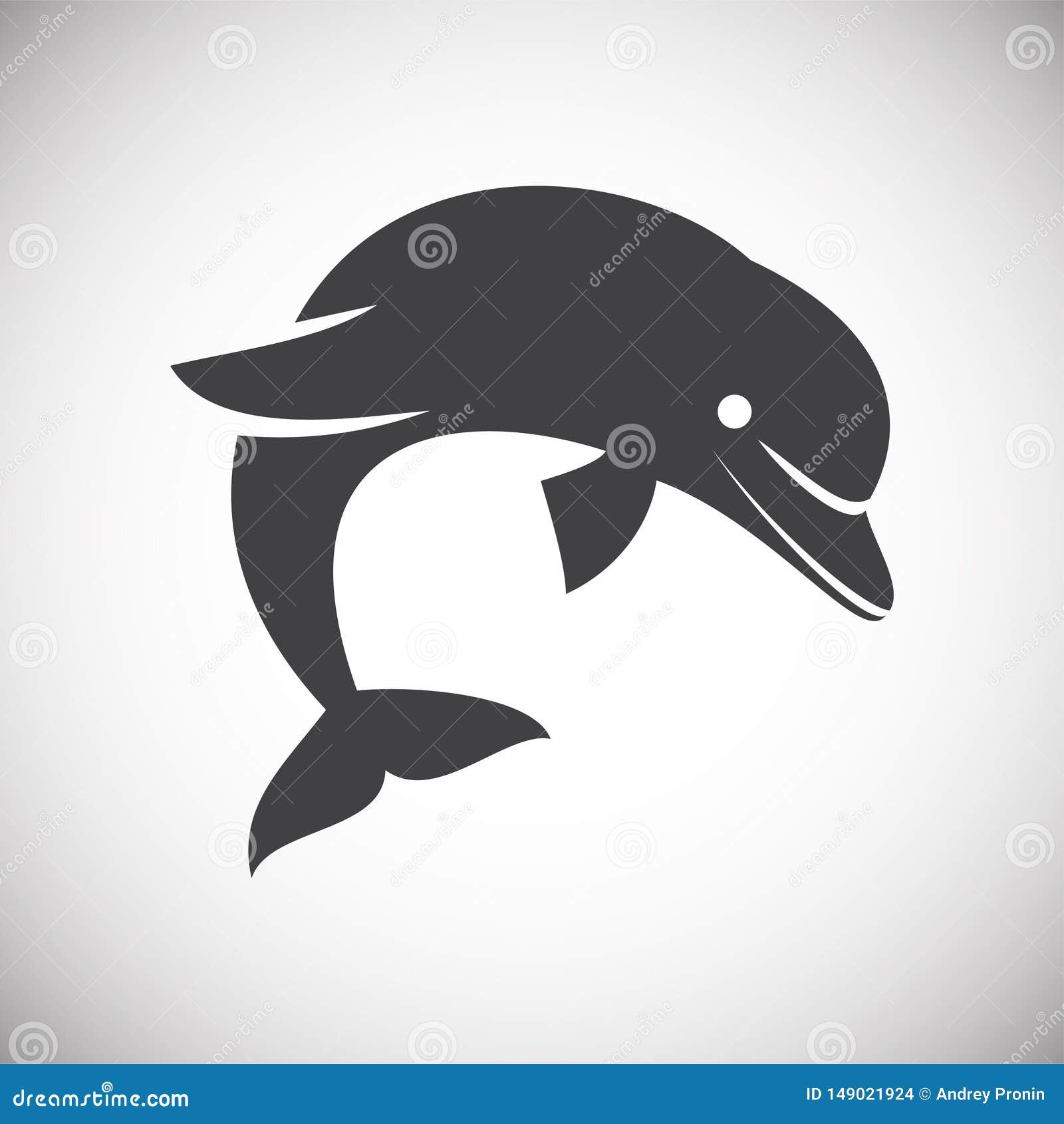 Dolphin Icon on Background for Graphic and Web Design. Simple ...