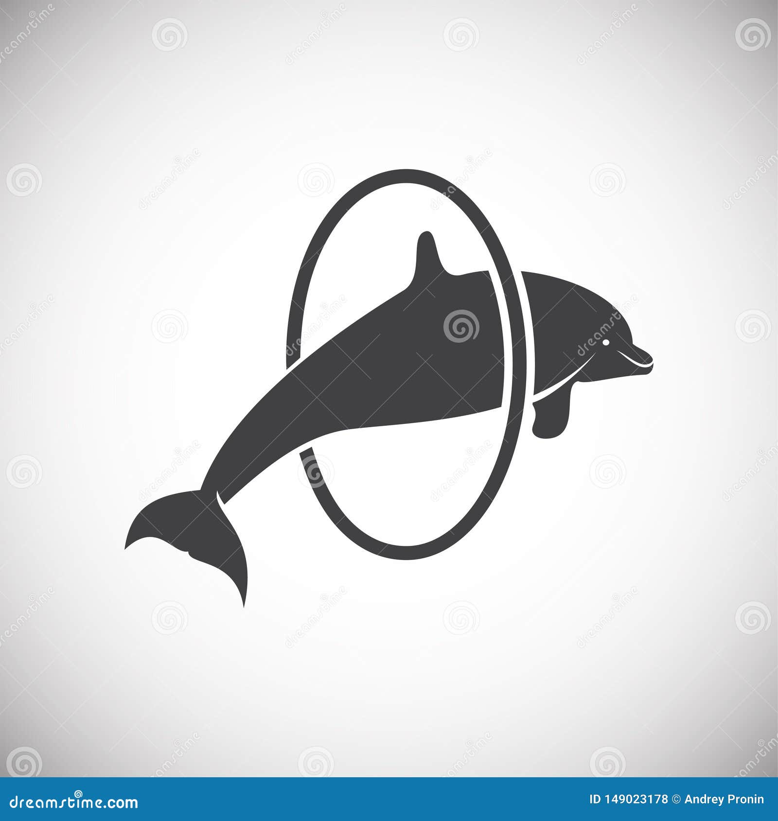 Dolphin Icon on Background for Graphic and Web Design. Simple ...