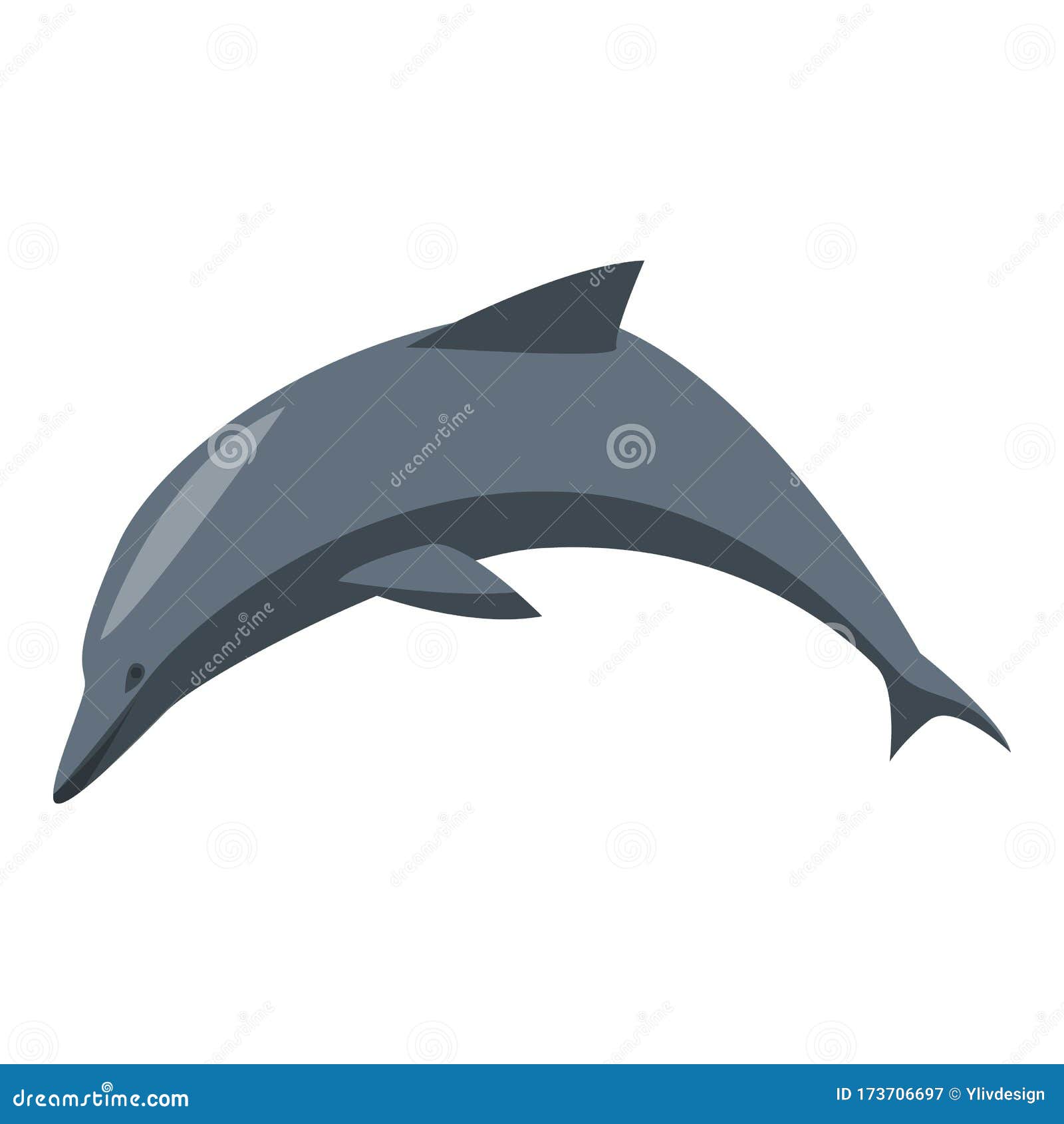 Dolphin Icon, Isometric Style Stock Vector - Illustration of silhouette ...