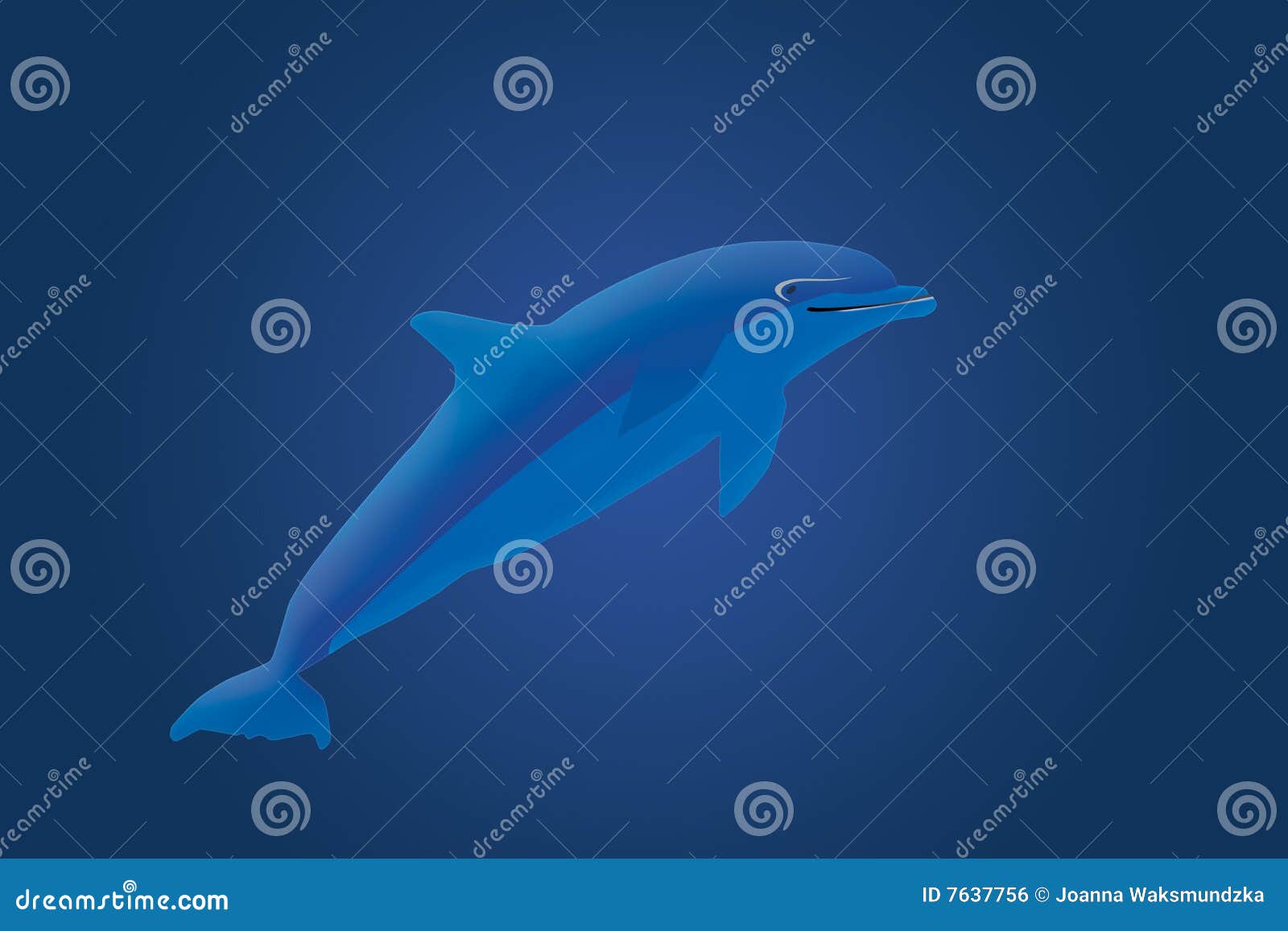 Dolphin illustration stock illustration. Illustration of deep - 7637756