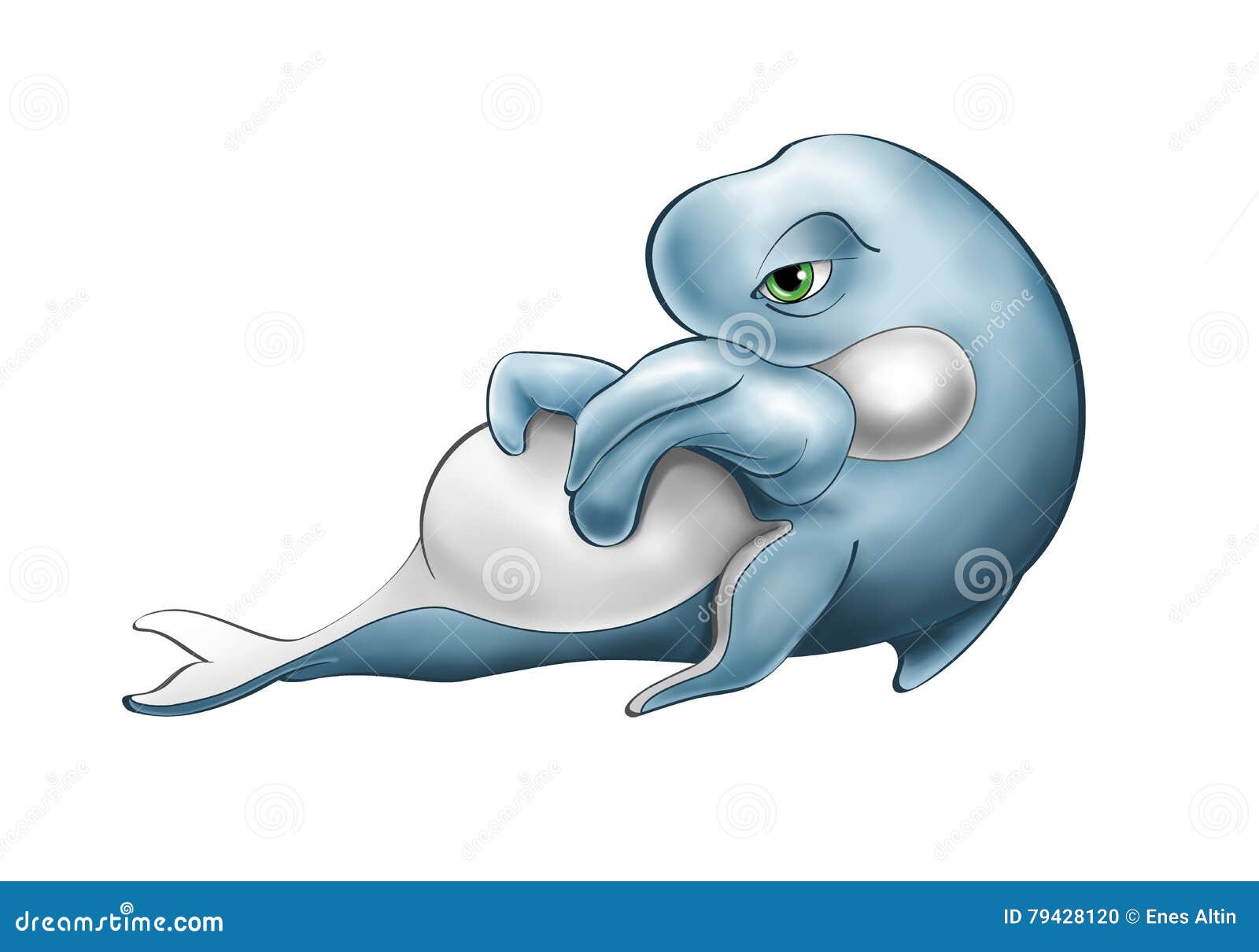 Dolphin Isolated Illustration. Stock Illustration - Illustration of ...