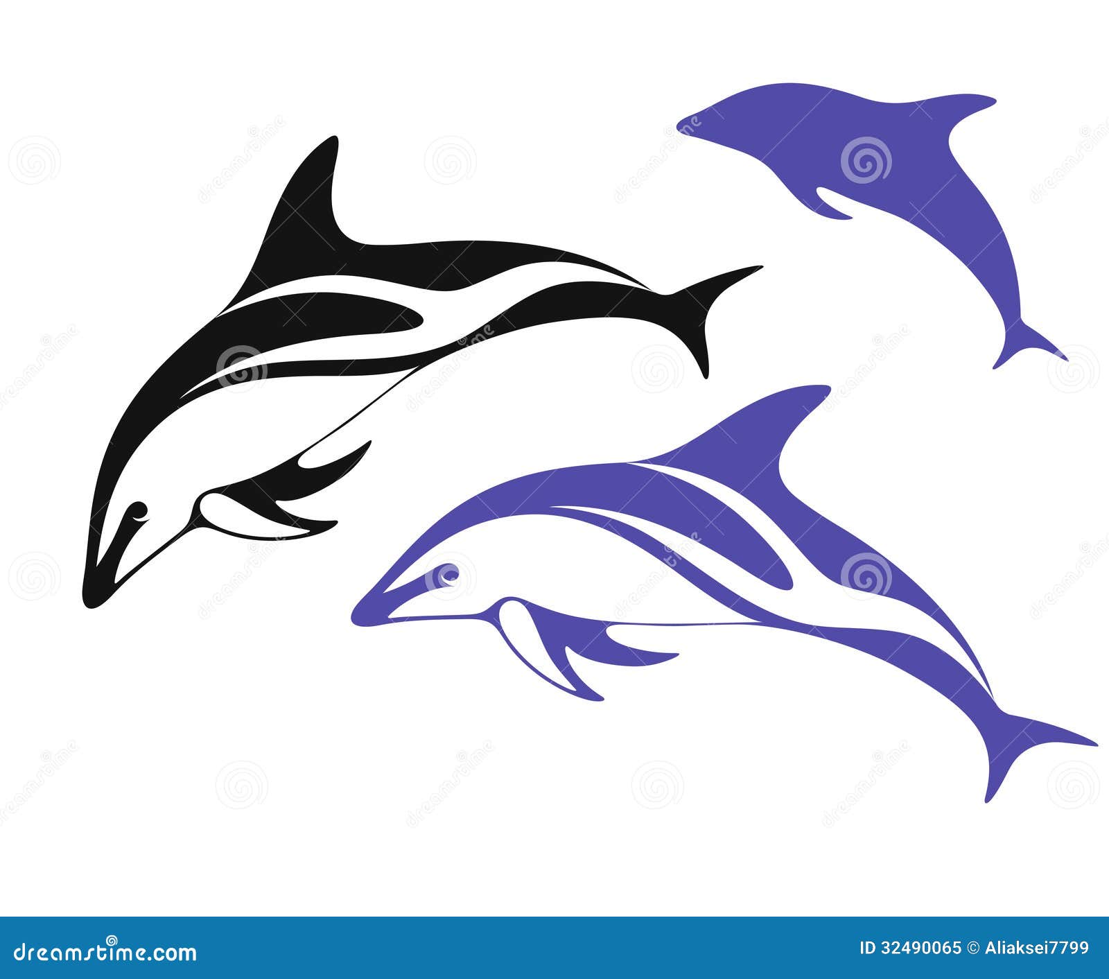 Dolphin Objects Stock Illustrations – 746 Dolphin Objects Stock ...