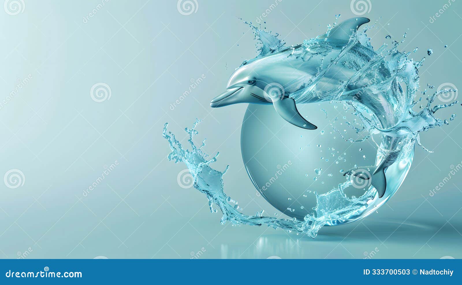 Dolphin Jumps in Sphere, Makes Splash, Shows Fluid Motion Underwater ...
