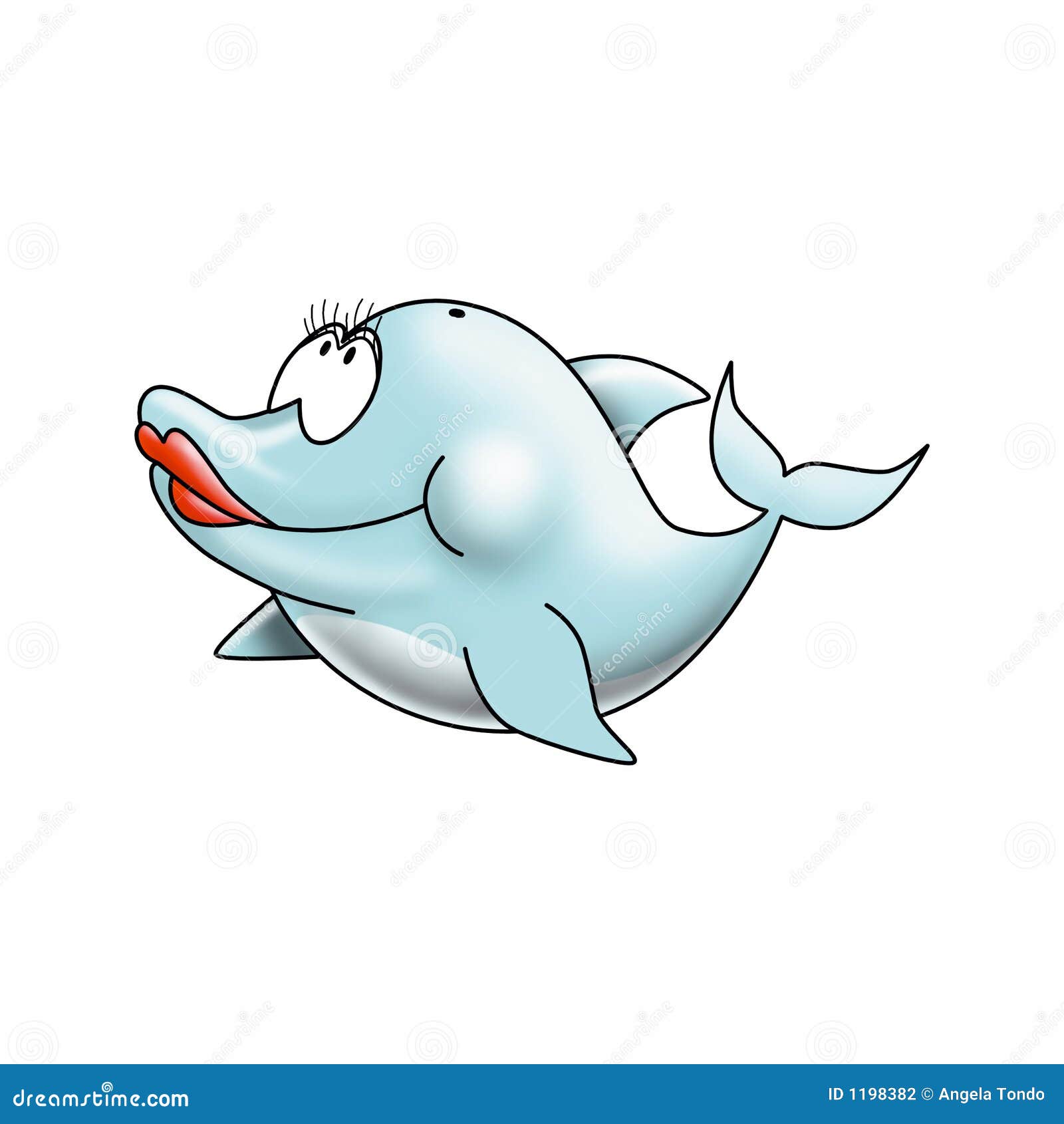 Dolphin lady stock illustration. Illustration of artistic - 1198382