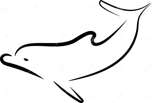 Dolphin line art design stock vector. Illustration of stroke - 127131972