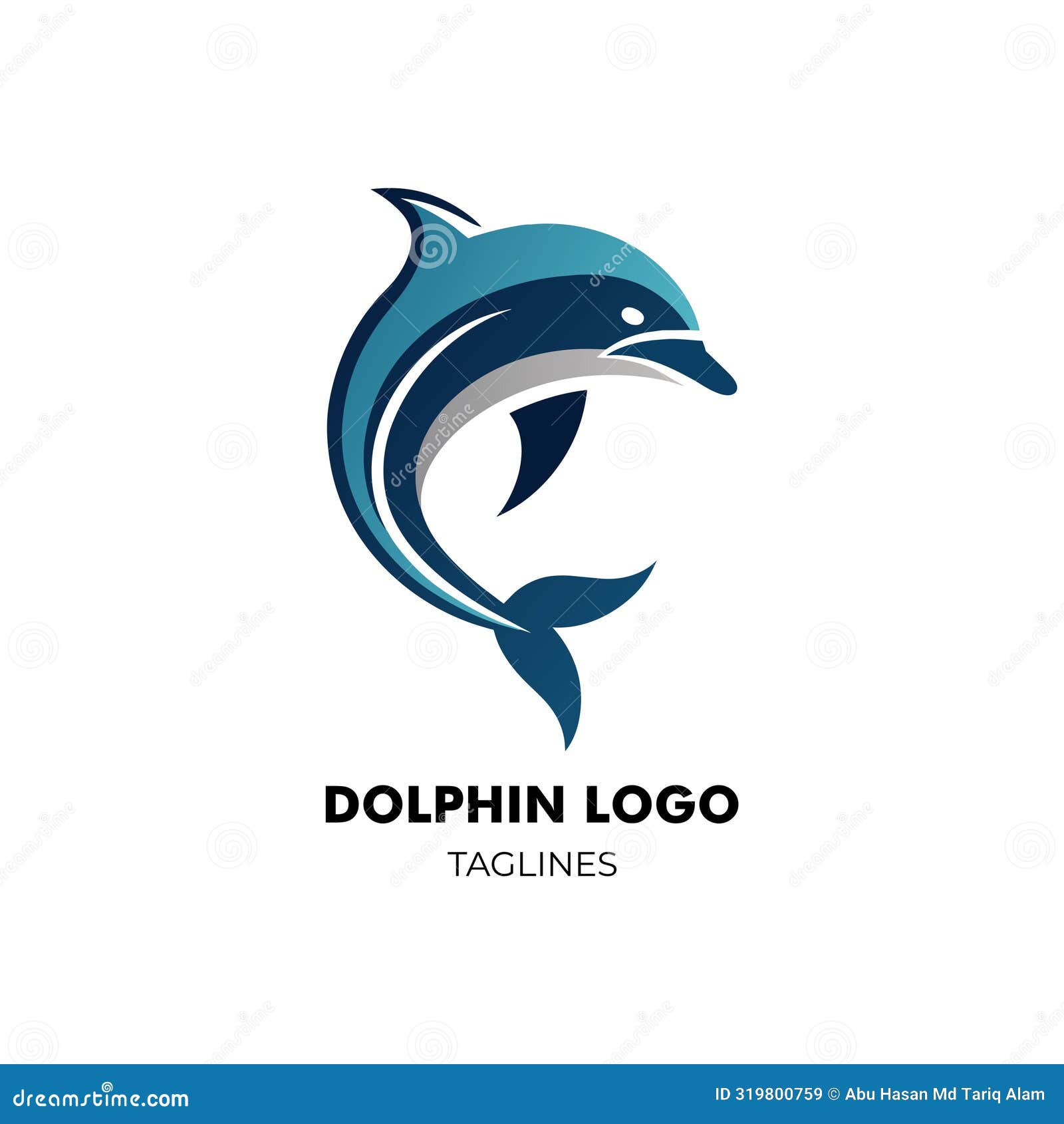 A Beautiful Jumping Dolphin Logo Stock Vector - Illustration of ...