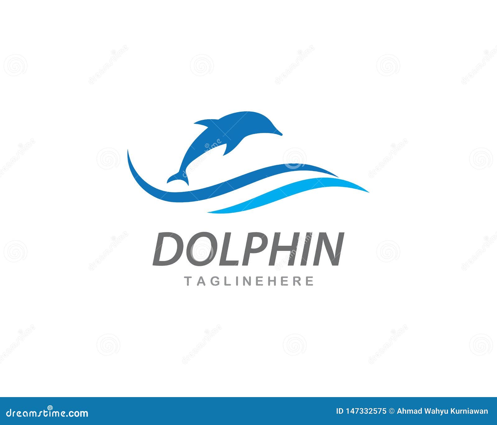 Dolphin Logo Design Graphic Template. Dolphin Jumping Vector Logo ...