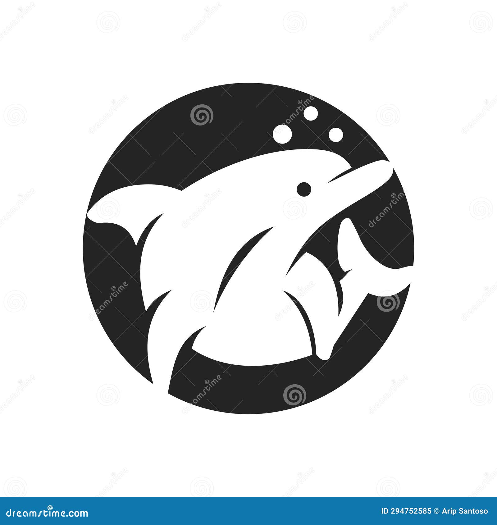 Dolphin Logo Template Isolated. Brand Identity. Icon Abstract Vector ...