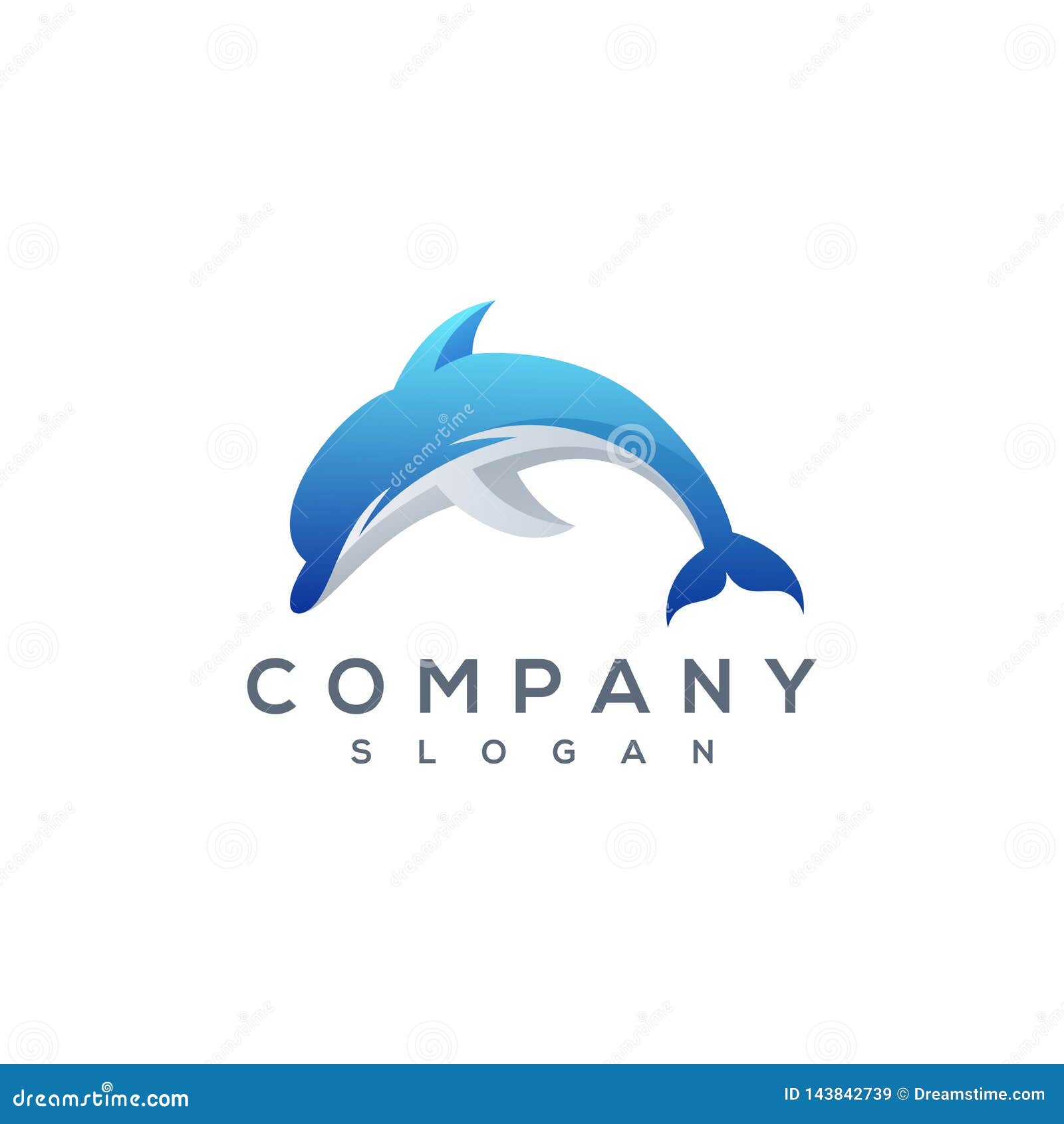 Dolphin logo stock illustration. Illustration of nature - 143842739