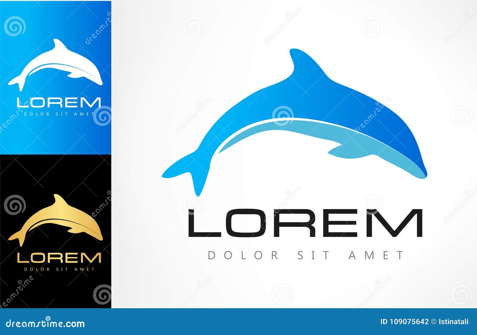 Dolphin logo vector stock vector. Illustration of silhouette - 109075642