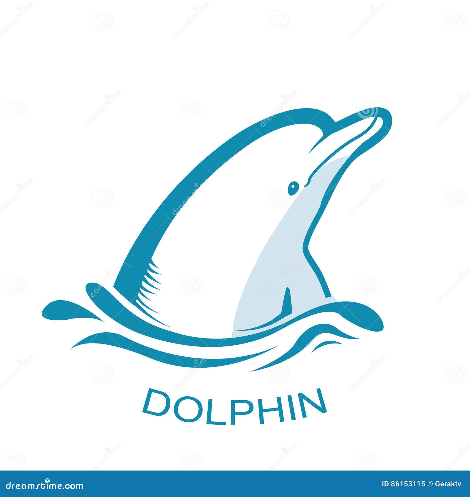 Dolphin Logo.Vector Symbol Illustration Isolated on White Stock Vector ...