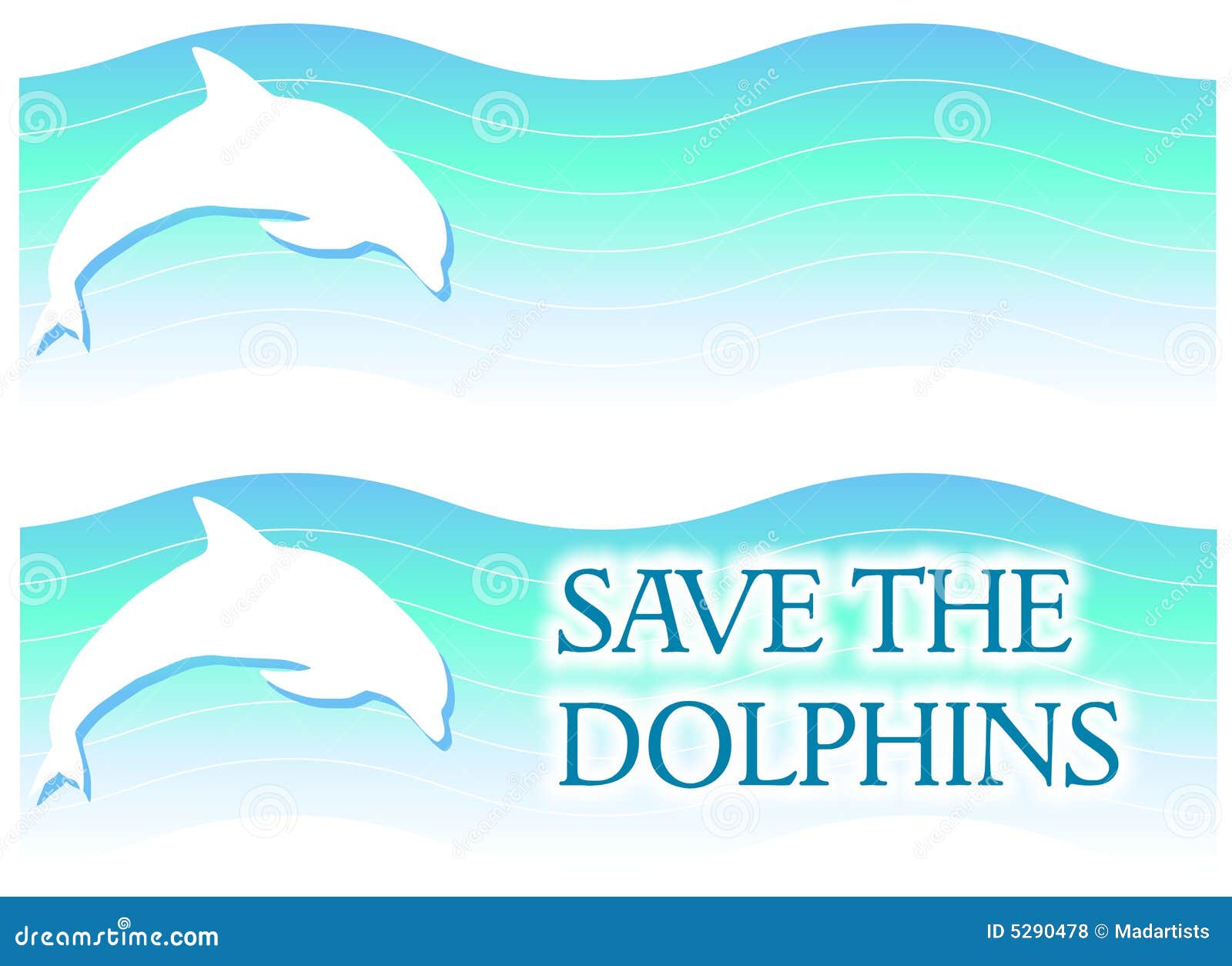 Dolphin Logos or Banners stock illustration. Illustration of save - 5290478