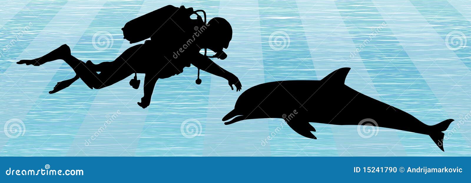 Dolphin and man stock vector. Illustration of people - 15241790