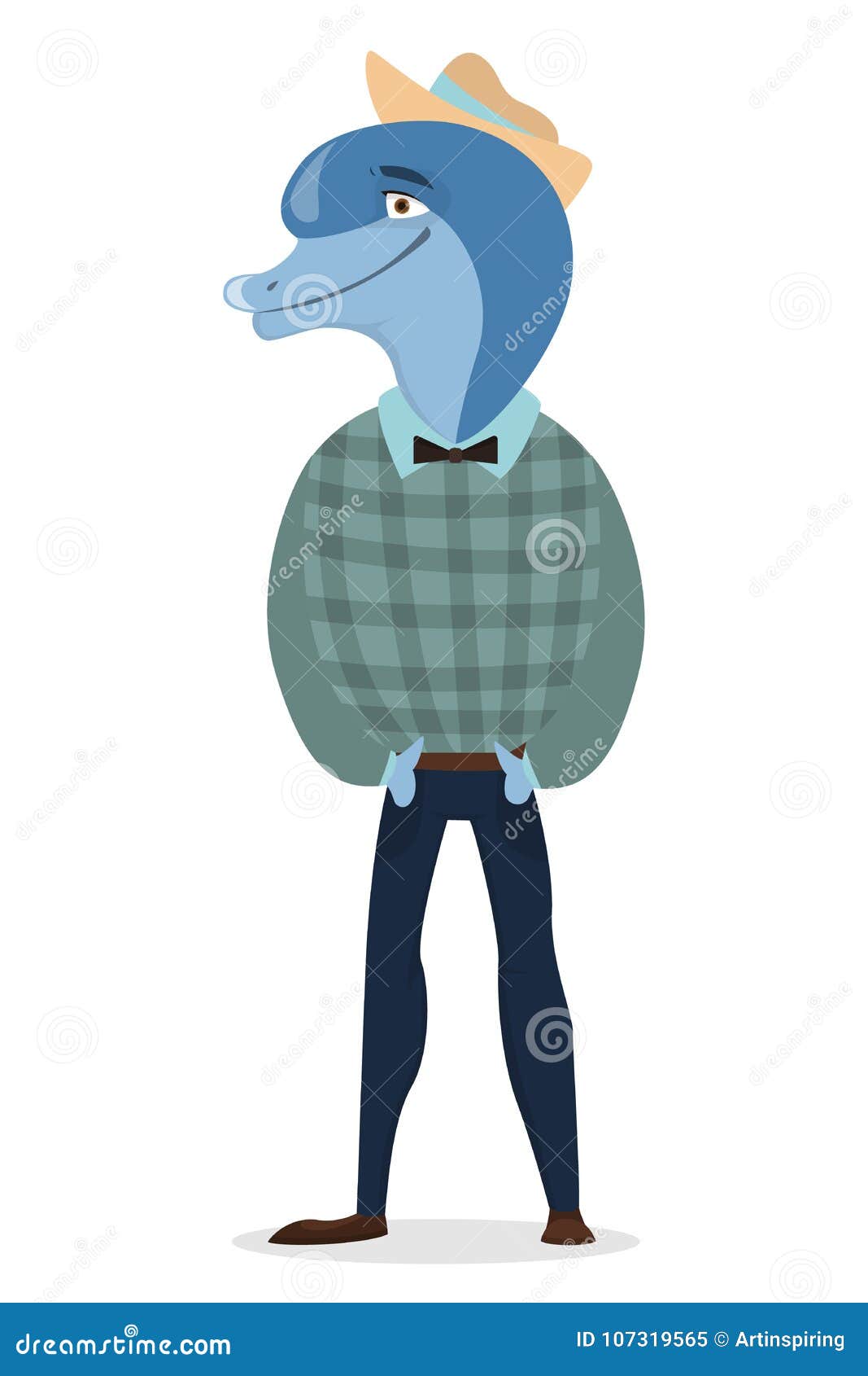 Dolphin man. stock vector. Illustration of blue, concept - 107319565