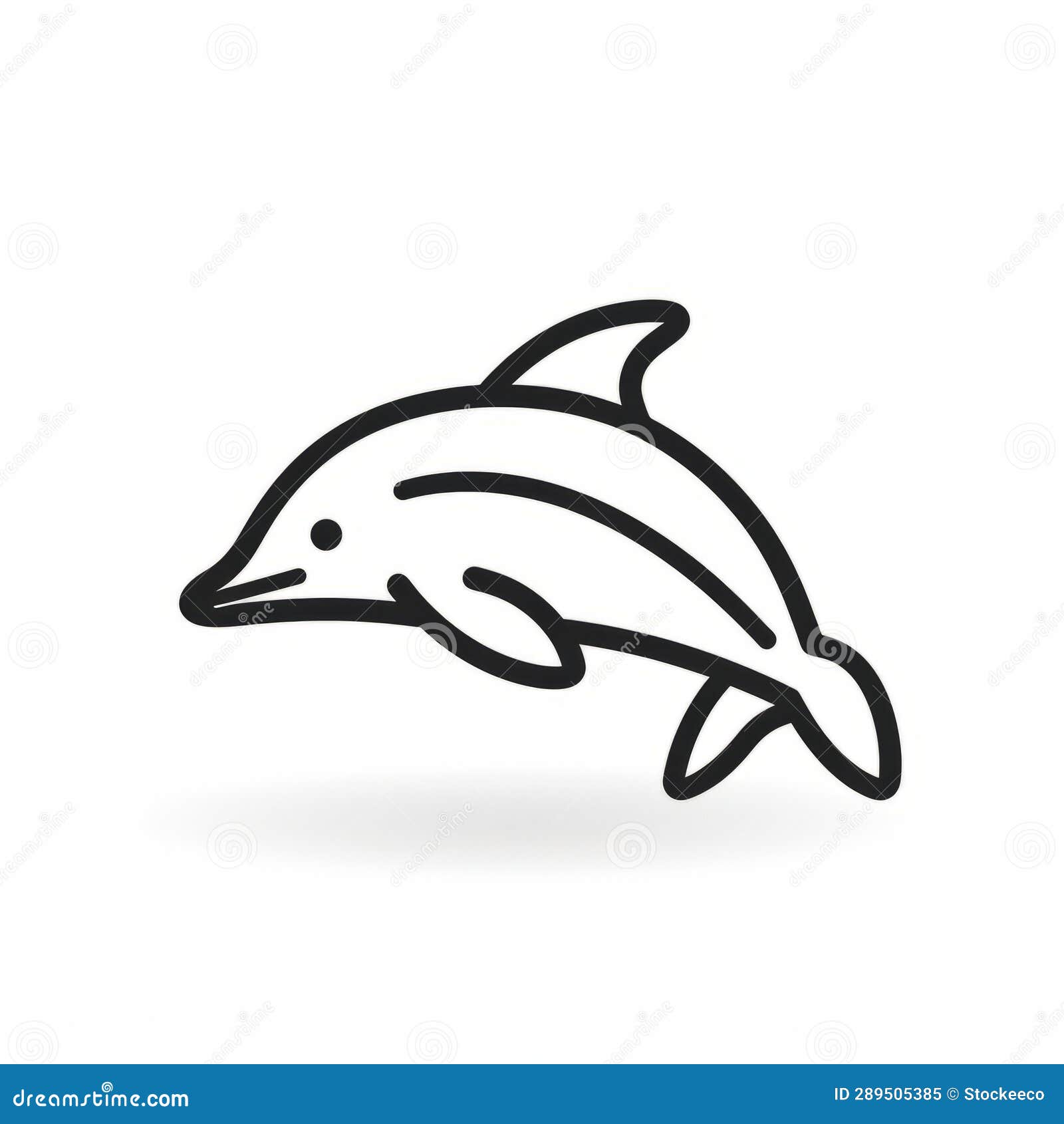 Minimalistic Dolphin Outline Icon - Vector Design for Ux Ui Stock ...