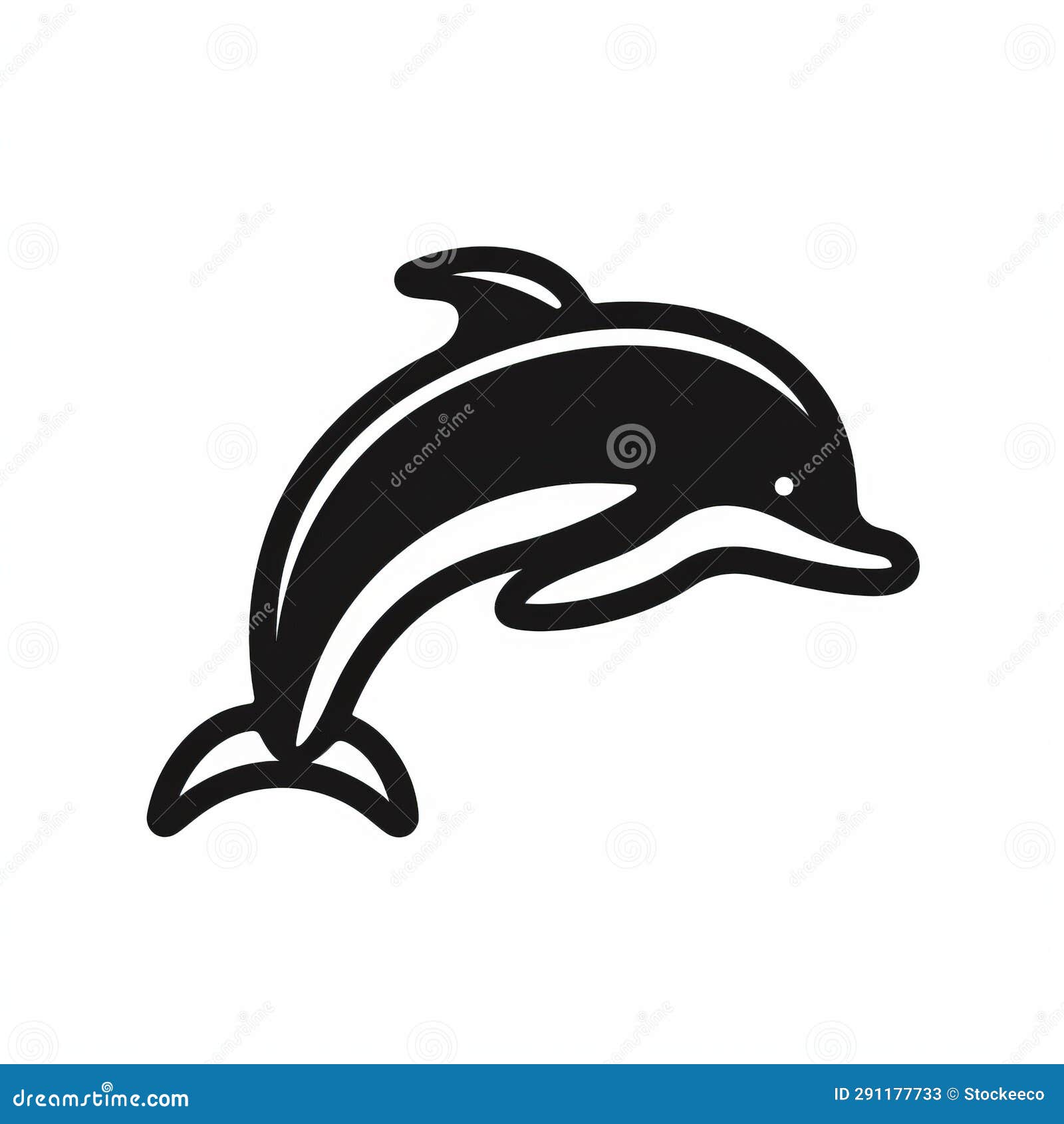 Set Black Dolphin Sign Icon On White Background. Vector Clipart ...