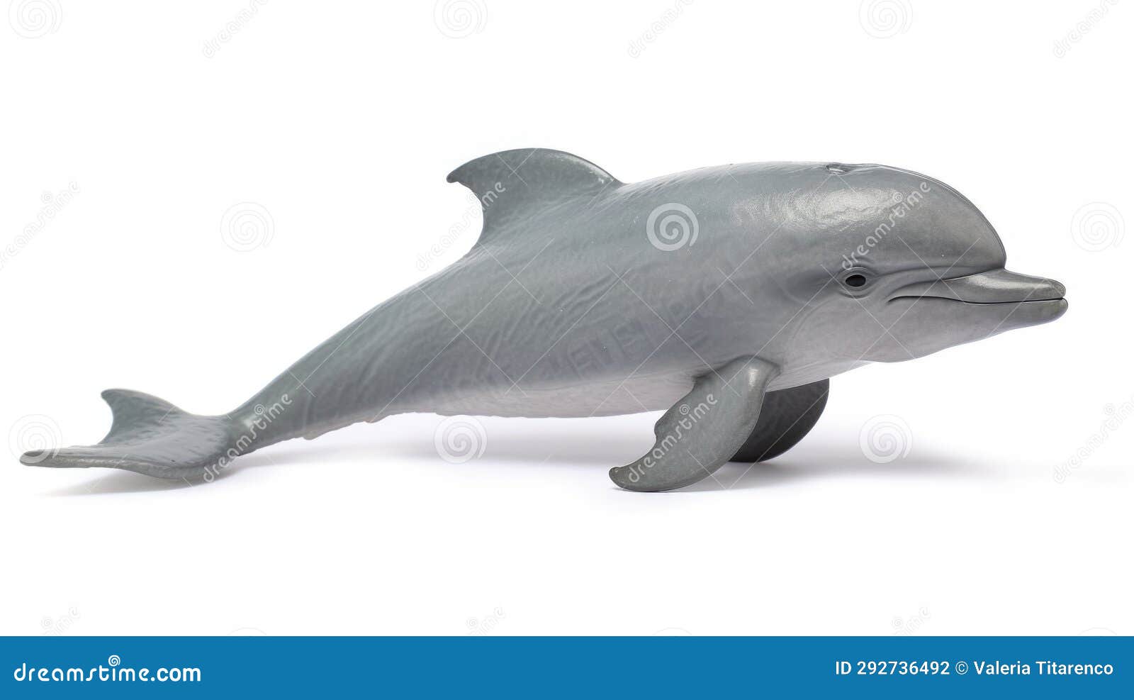 Dolphin Plastic Toy on a White Background, Cut Stock Photo - Image of ...
