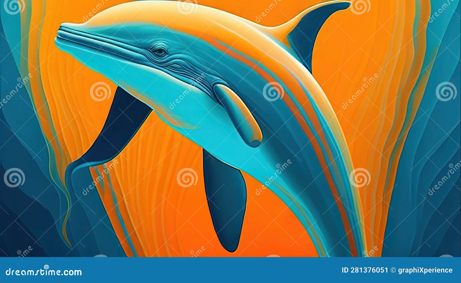 Dolphin Pop Dreamscape stock illustration. Illustration of software ...