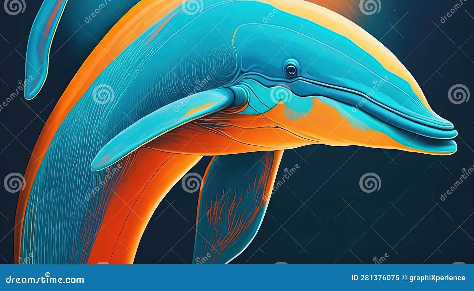 Dolphin Pop Dreamscape stock illustration. Illustration of screen ...