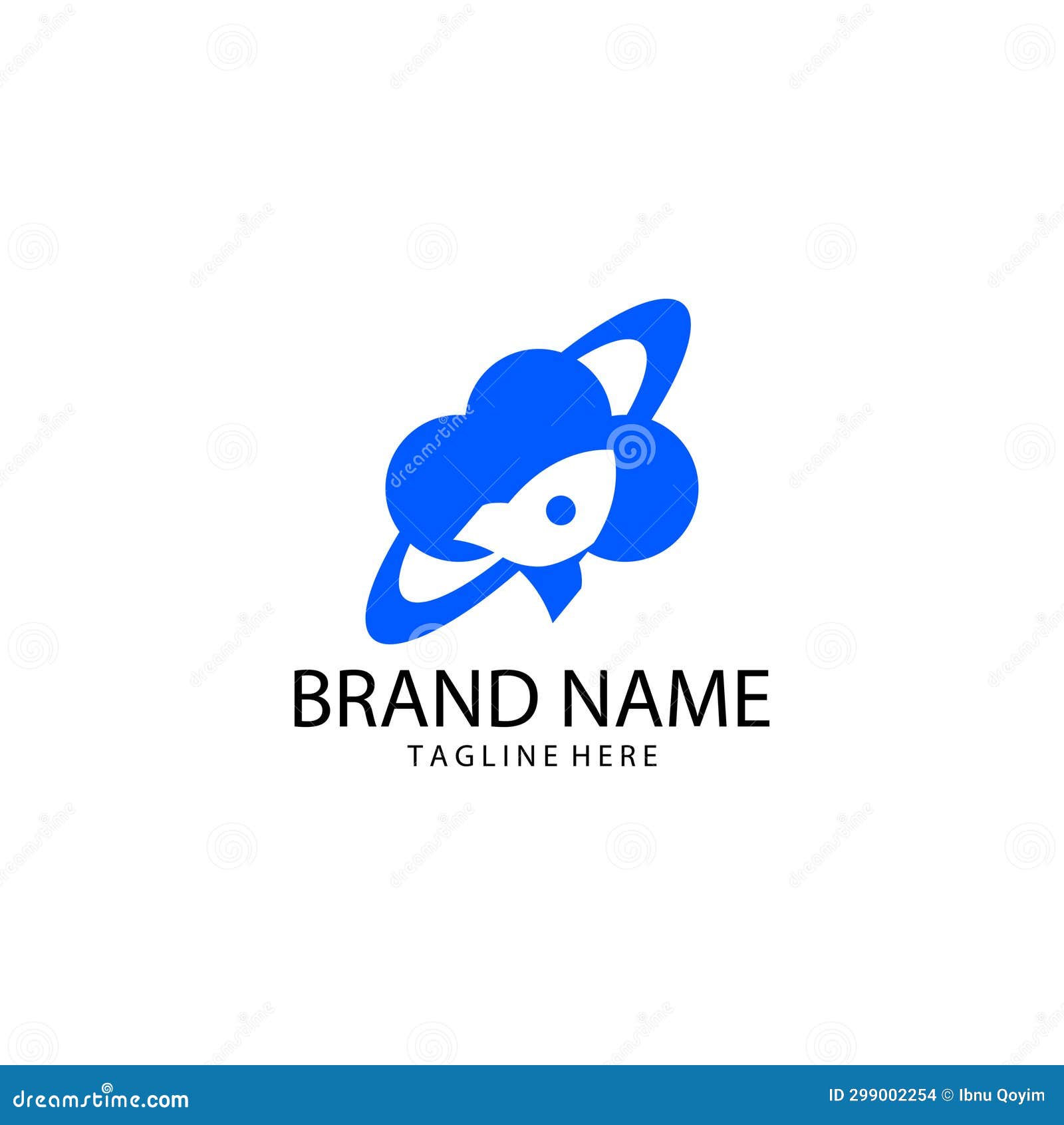 Space Cloud Flight Logo Design Vector Stock Vector - Illustration of ...