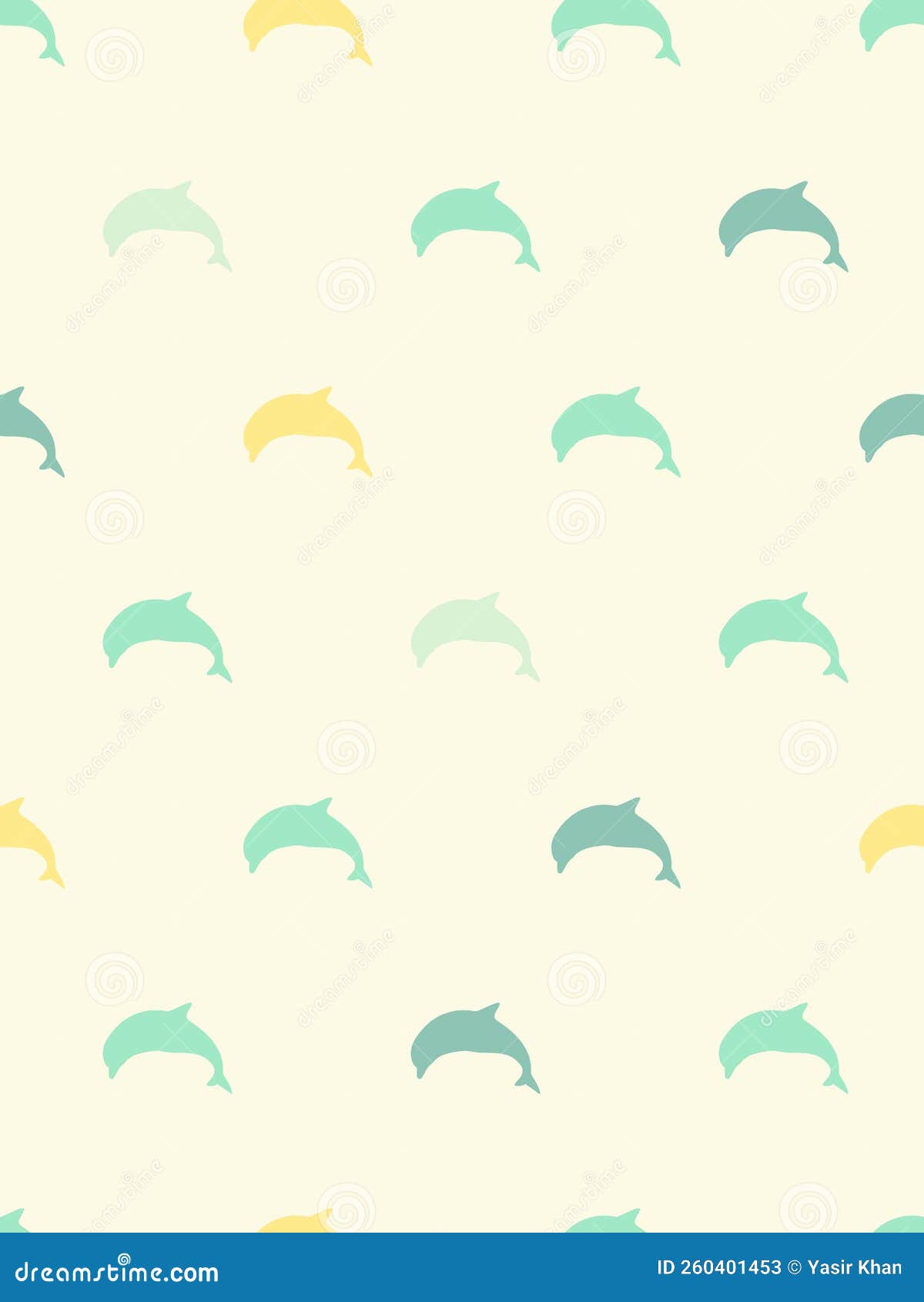 Dolphin Seamless Design Repeating Pattern Marine Life Stock Vector ...