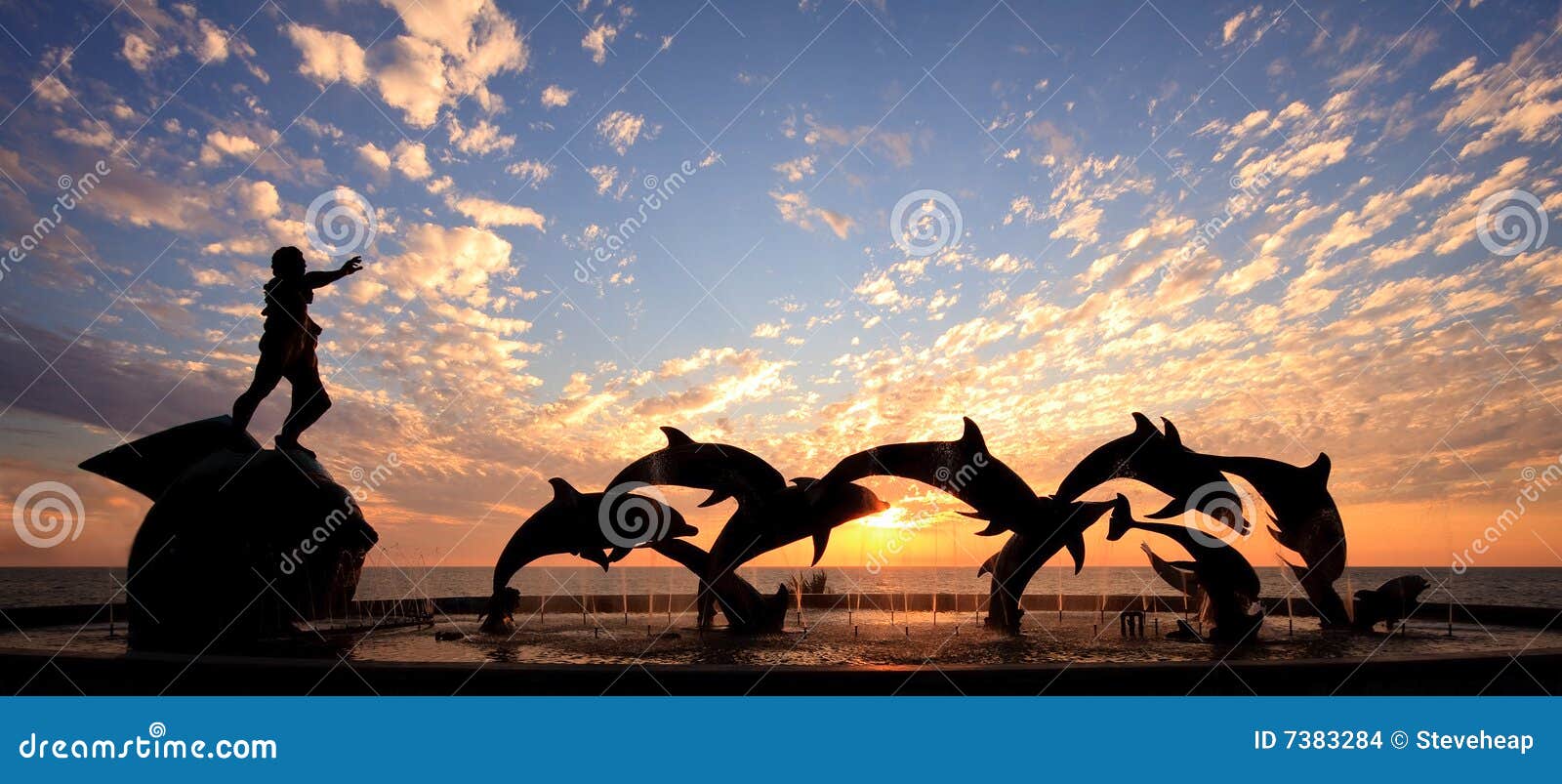 Dolphin Statue And Business Building Stock Photography | CartoonDealer ...