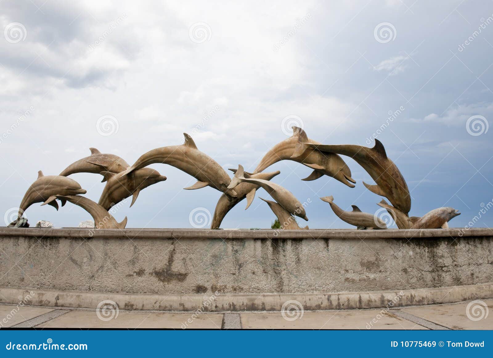 Dolphin statues stock image. Image of stone, artistic - 10775469