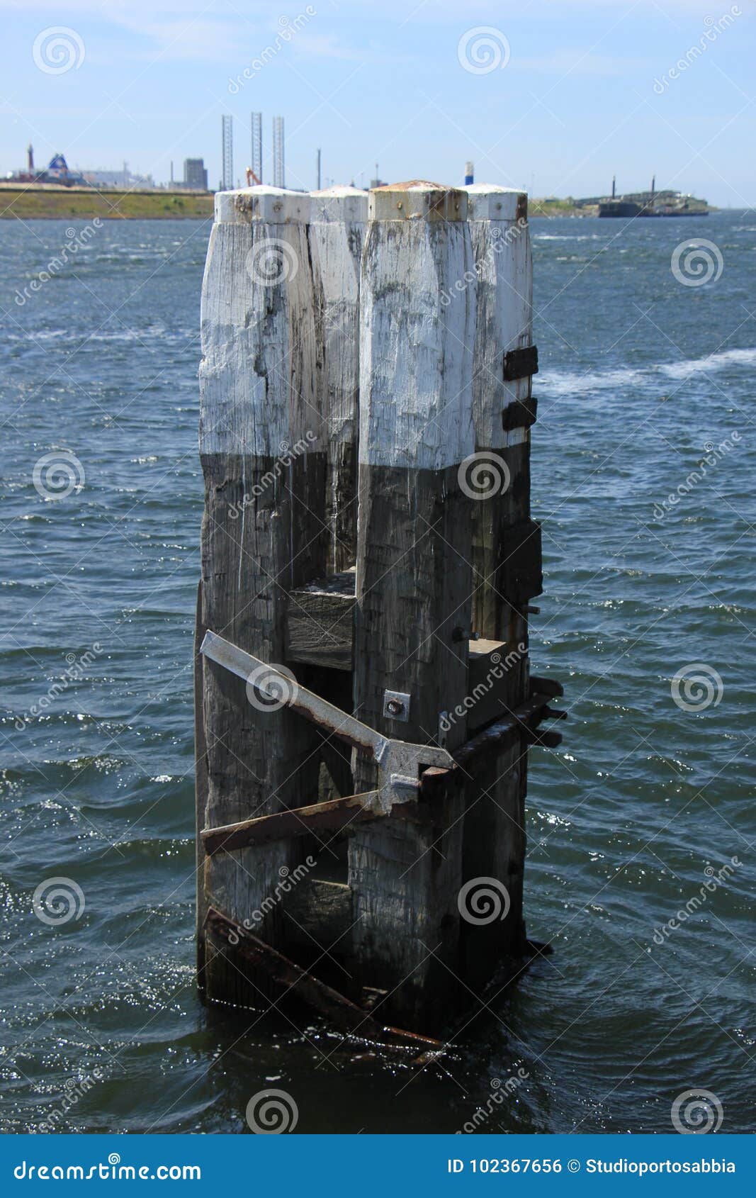 Dolphin Structures Near a Lock Stock Photo - Image of scentic, nautical ...