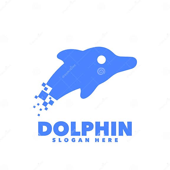 Dolphin Symbol Logo Design Template Stock Vector - Illustration of font ...