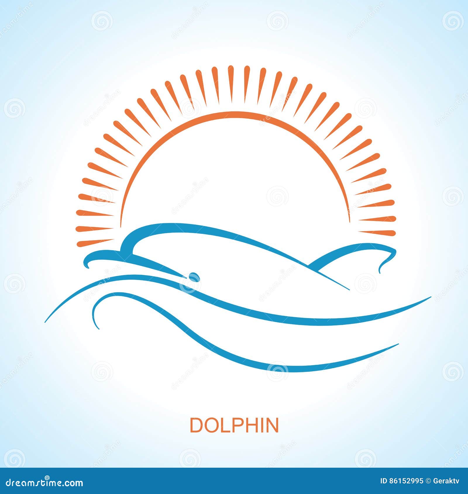 Dolphin Symbol Logo.Vector Simple Style Flat Illustration Stock Vector ...