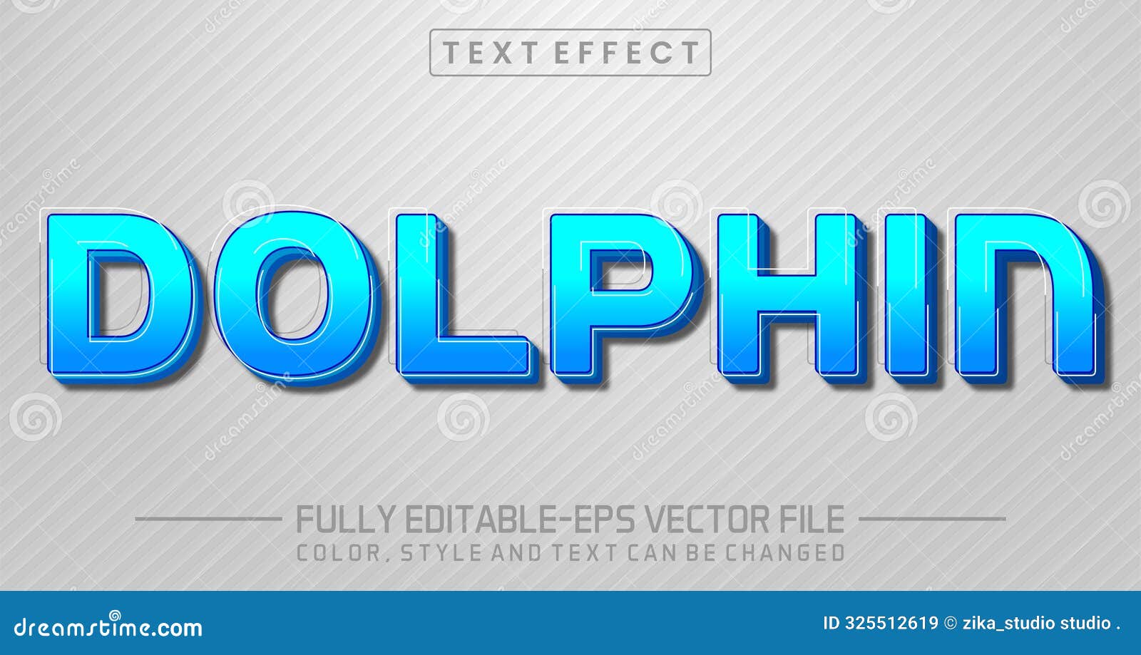 Dolphin Text Editable Style Effect Stock Illustration - Illustration of ...