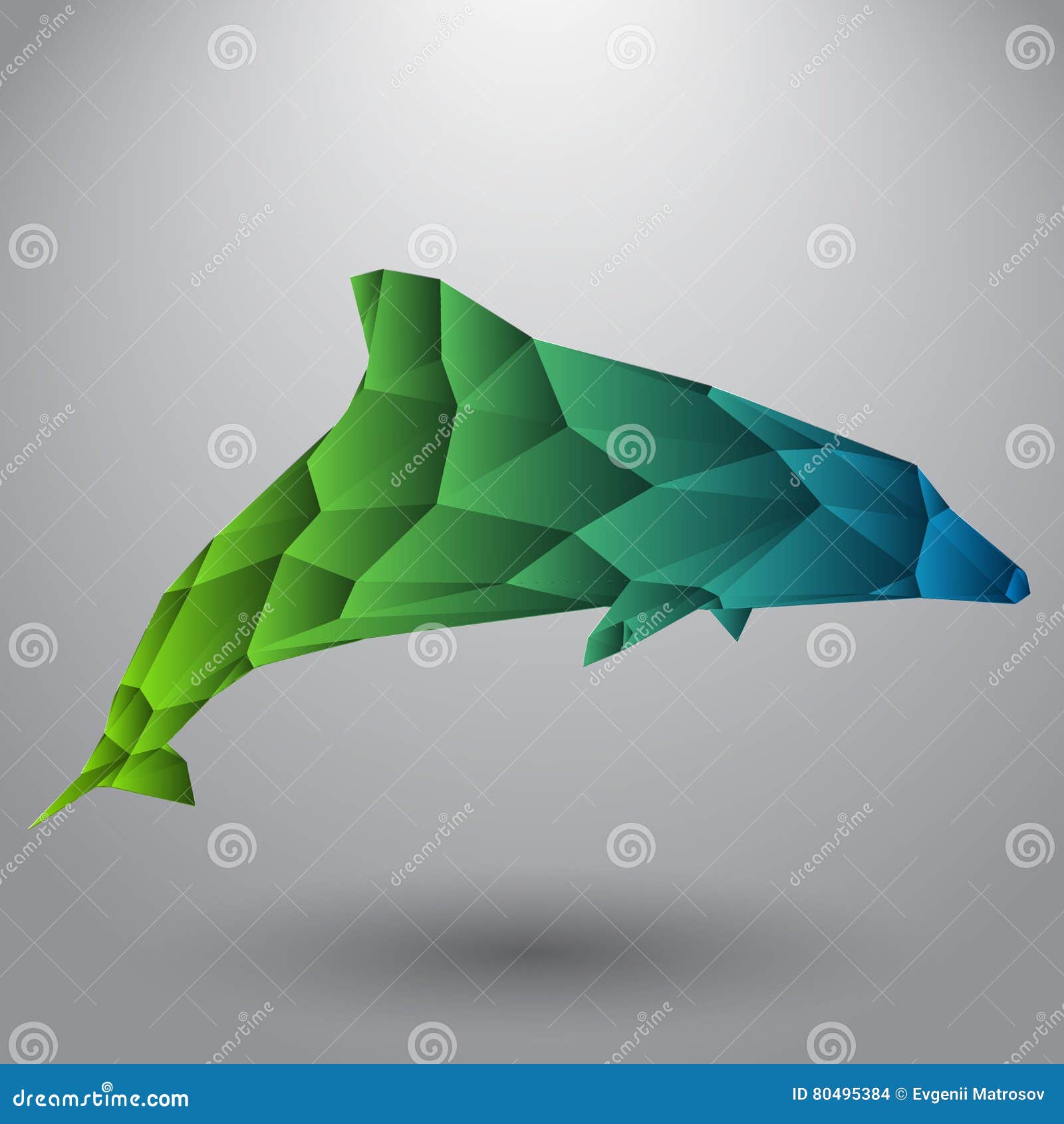Dolphin from triangles stock vector. Illustration of conductor - 80495384