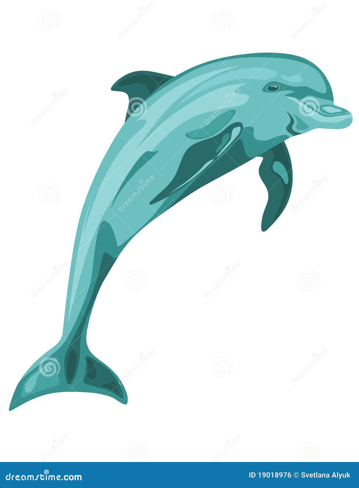 Dolphin vector stock vector. Illustration of swimming - 19018976
