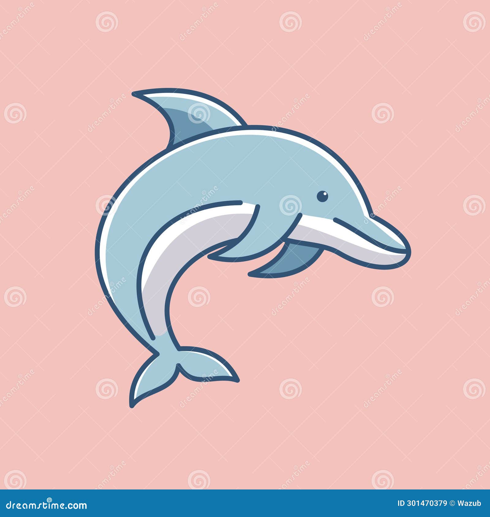 Dolphin Vector Graphic Illustration Flat 2D Icon Stock Vector ...