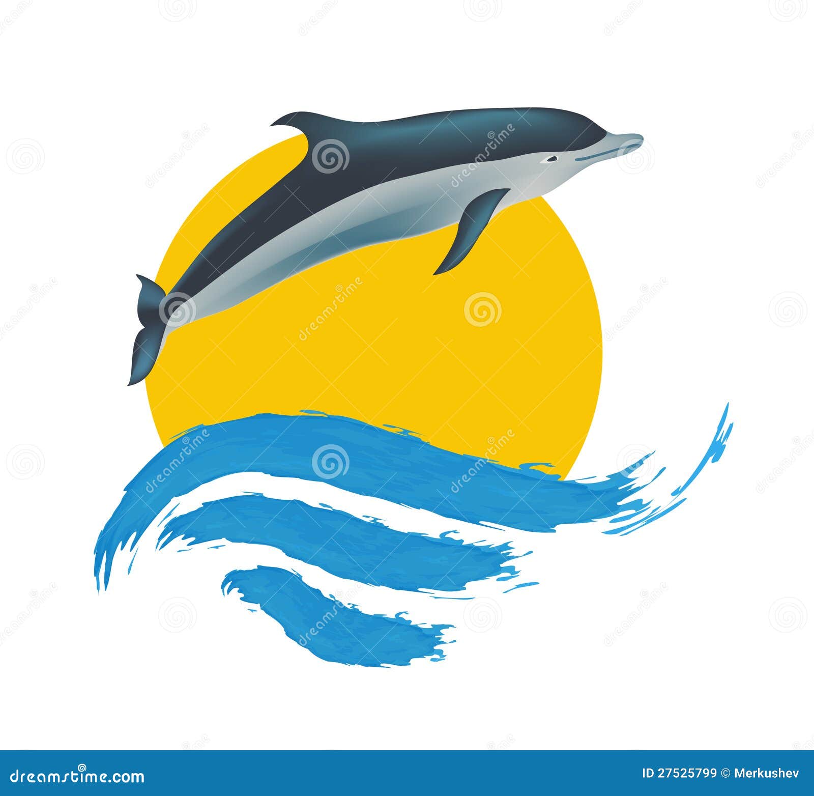 Dolphin Vector Illustration, Stock Vector - Illustration of painting ...