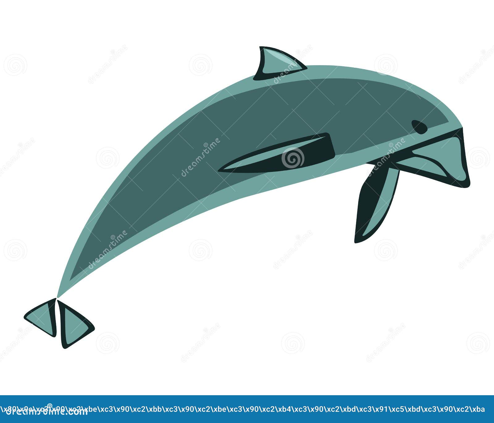 Dolphin Vector Single Element Illustration Stock Illustration ...