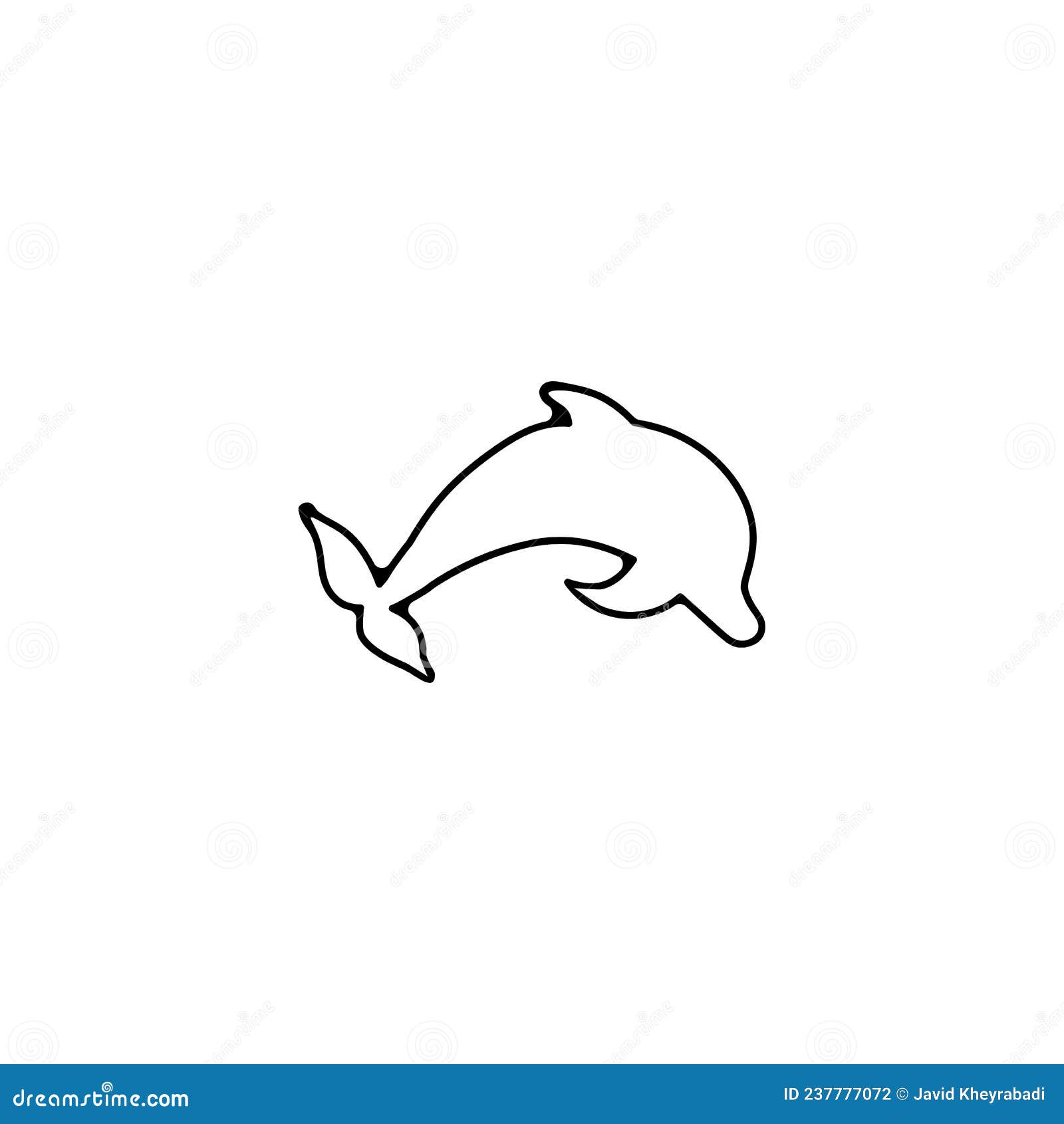 Dolphin Thin Line Icon. Dolphin Linear Outline Icon Stock Illustration ...