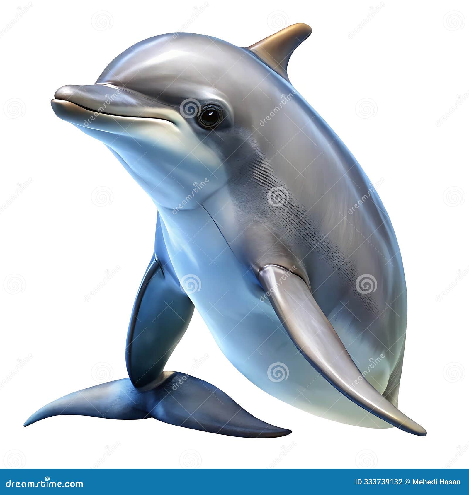 Dolphin white background stock illustration. Illustration of ...